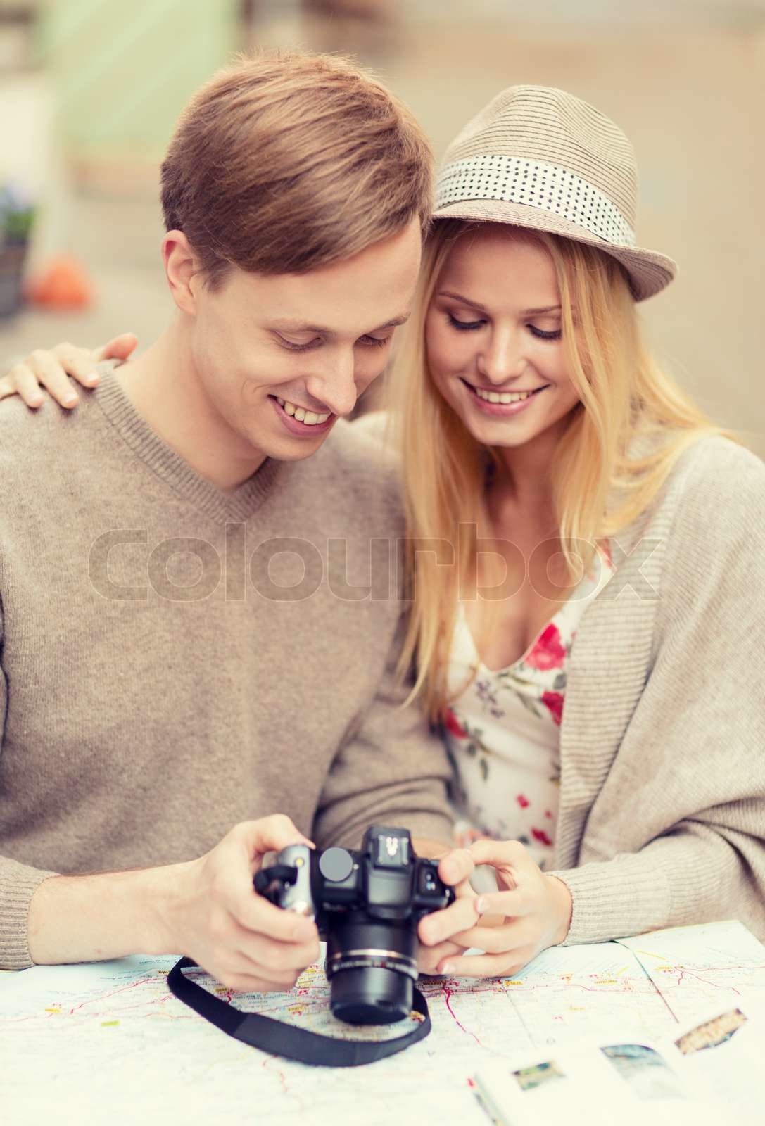 couple with photo camera | Stock image | Colourbox