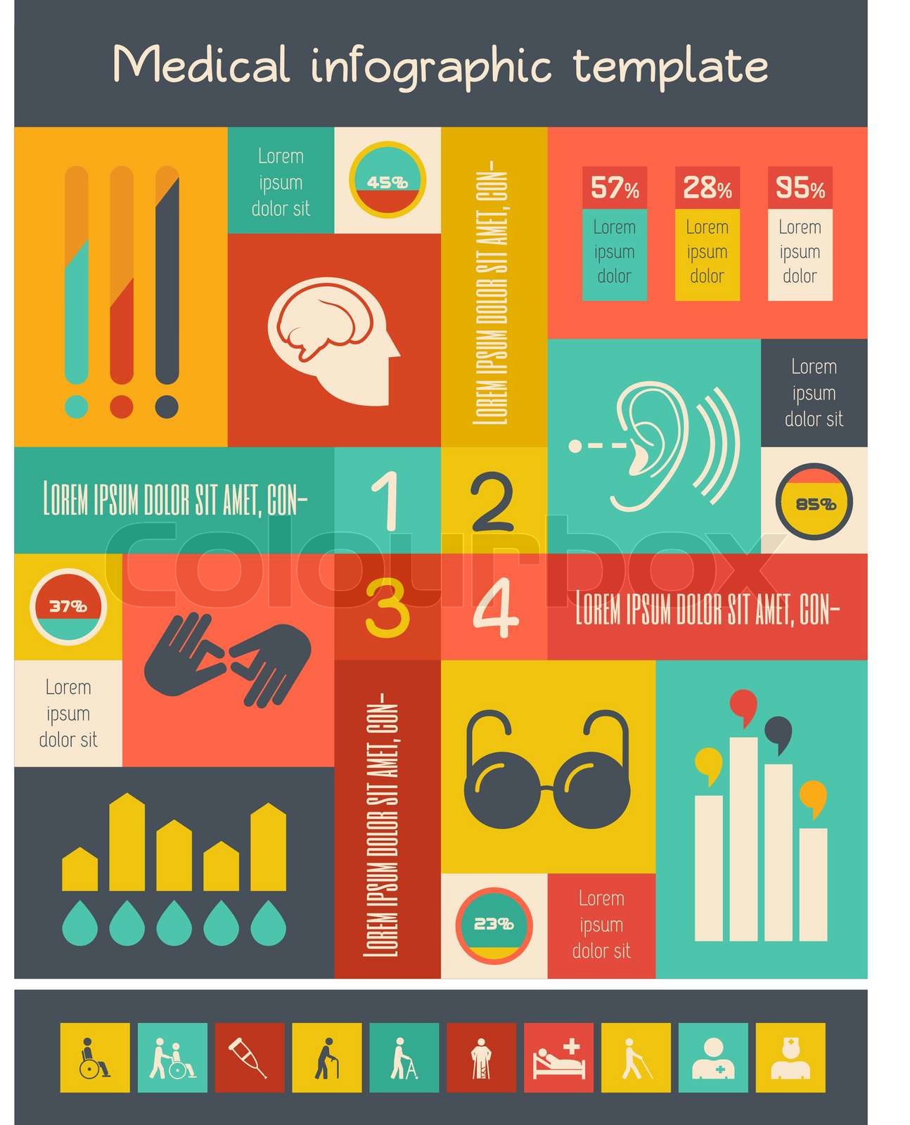 Disability Infographic Template Stock Vector Colourbox 