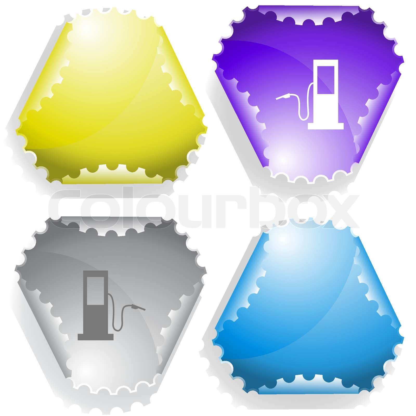 Fueling station. Vector sticker. | Stock vector | Colourbox