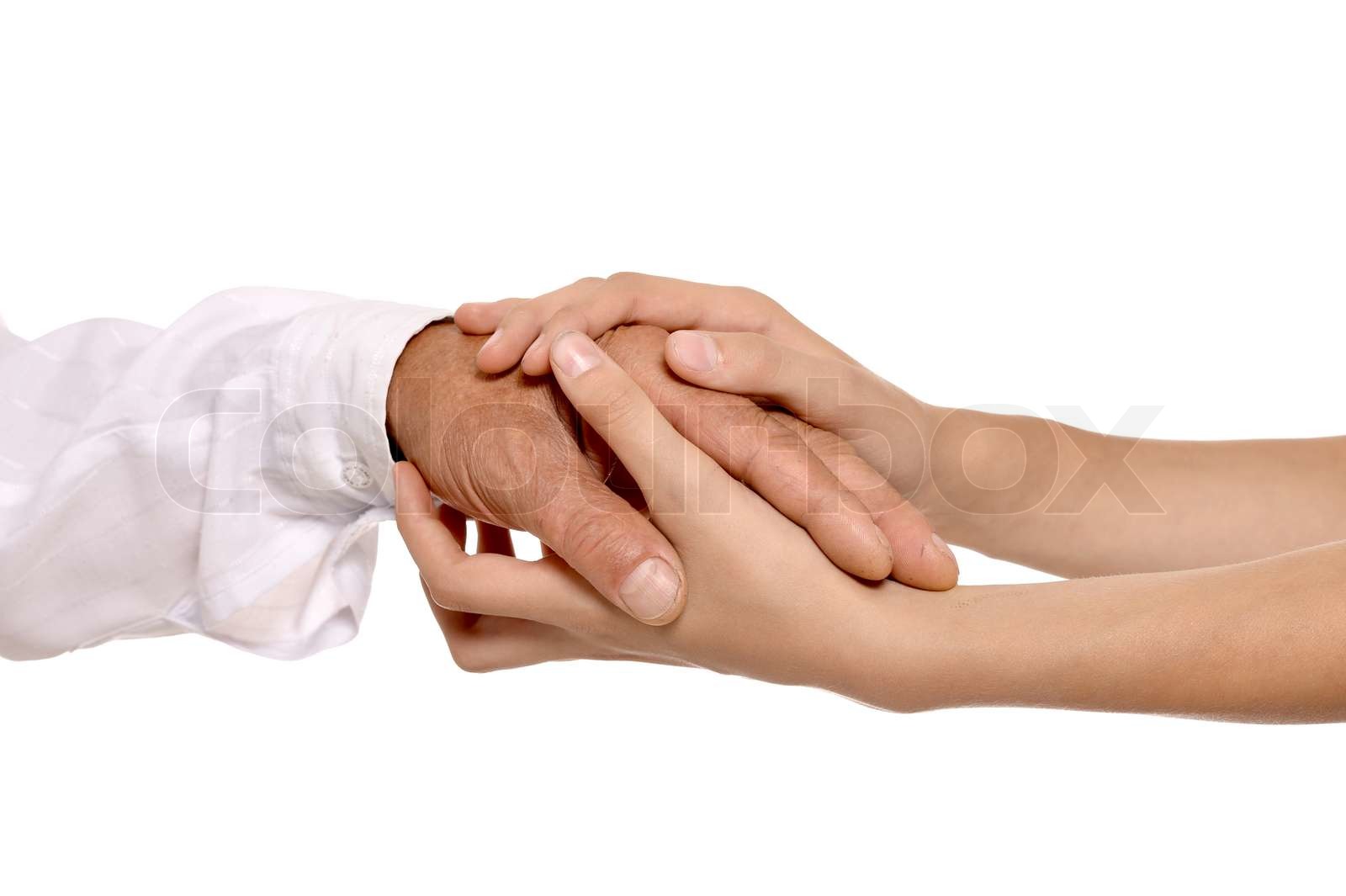 Two hands together | Stock image | Colourbox