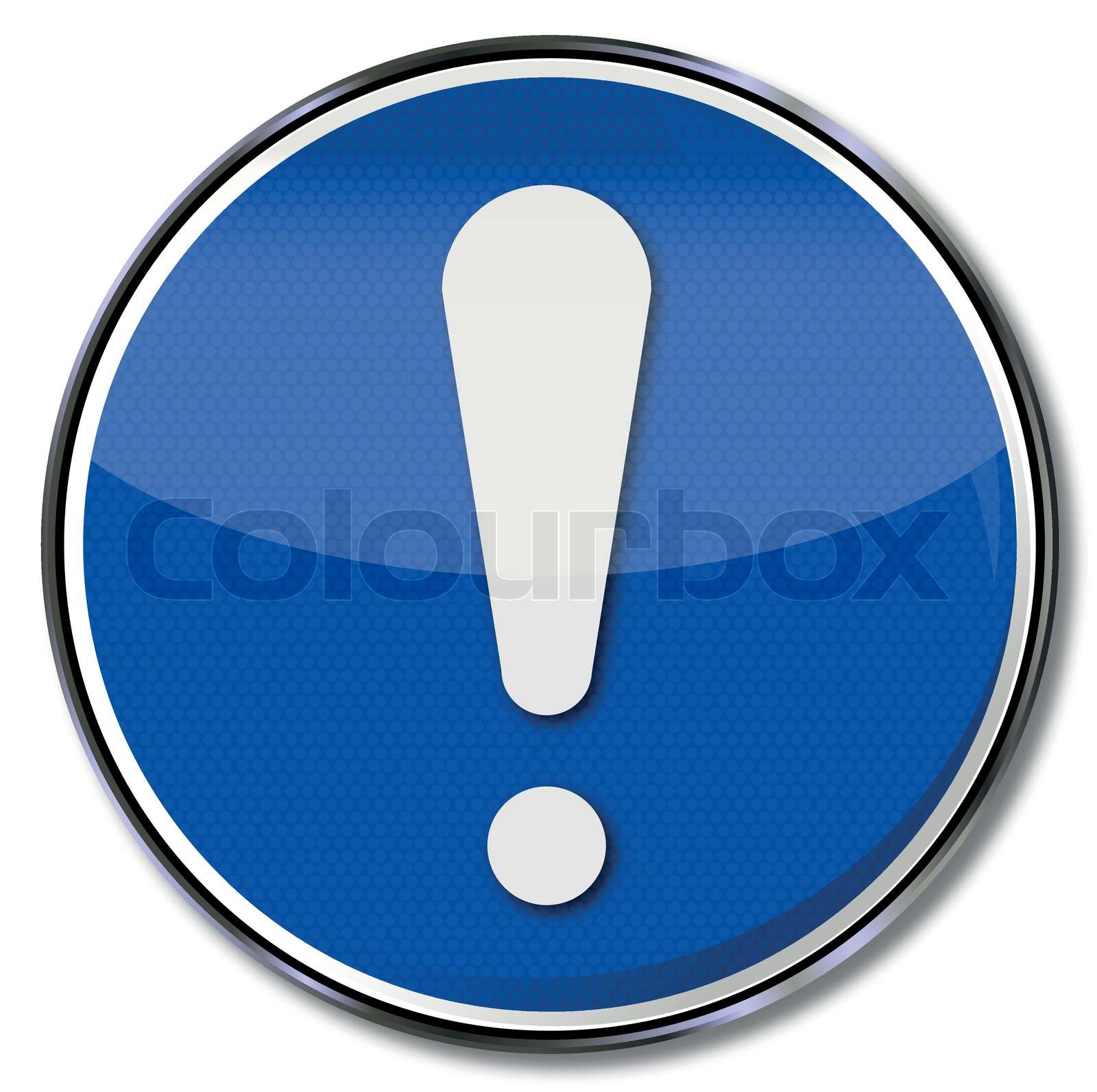 "Gebotszeichen allgemeines Gebotszeichen und Ausrufungszeichen" | Stock ...