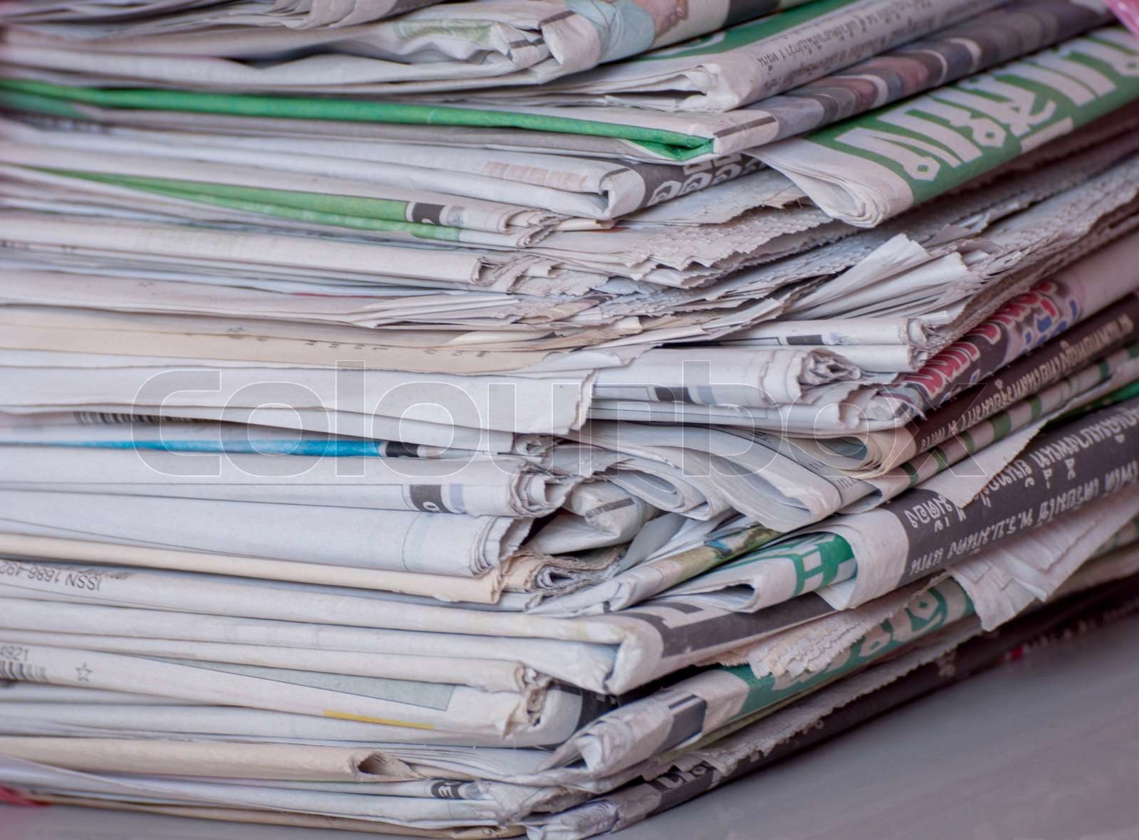 stack of old newspaper | Stock image | Colourbox