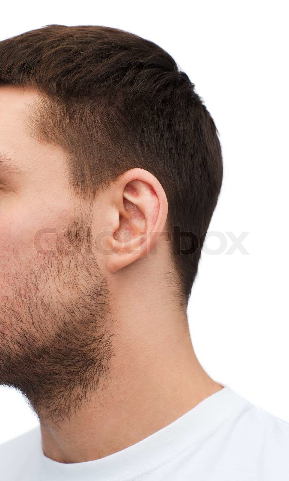 close up of male ear | Stock image | Colourbox