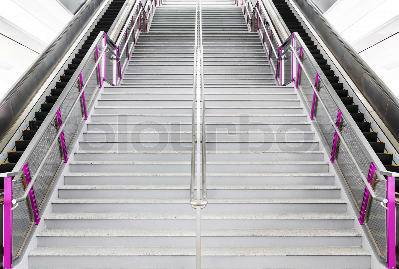 Escalator and stairs | Stock image | Colourbox
