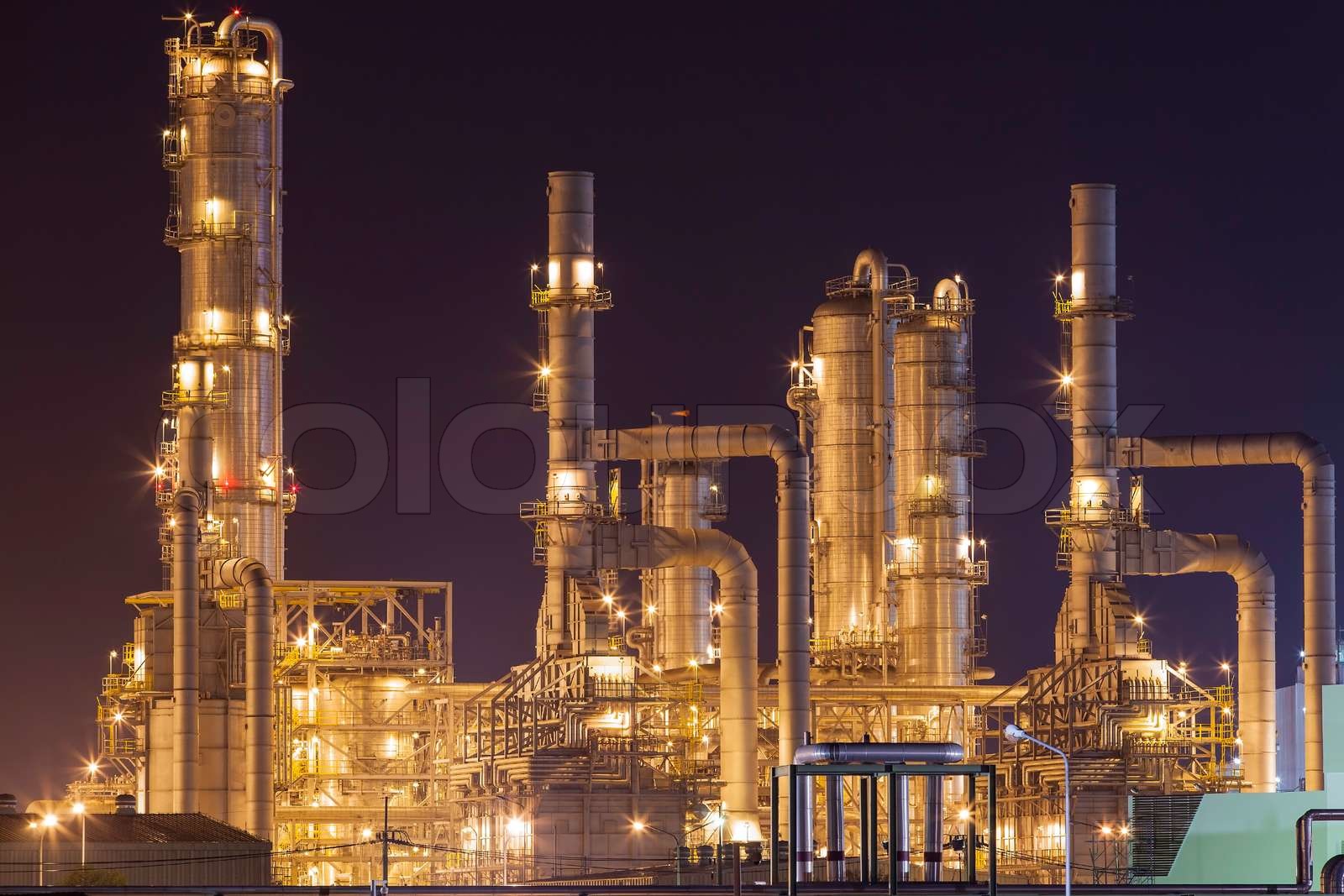 Refinery evening | Stock image | Colourbox