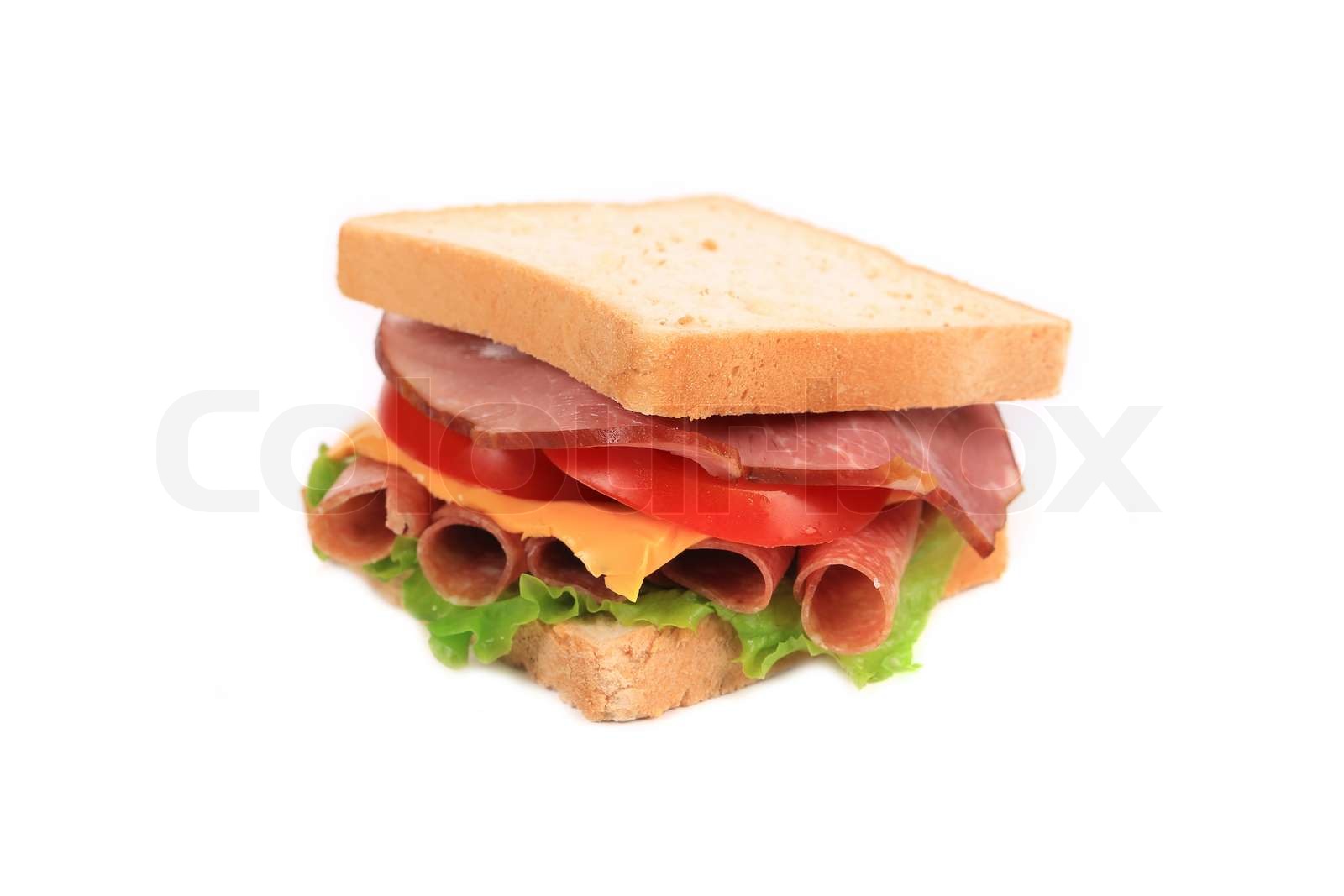 Closeup of beautiful sandwich. | Stock image | Colourbox
