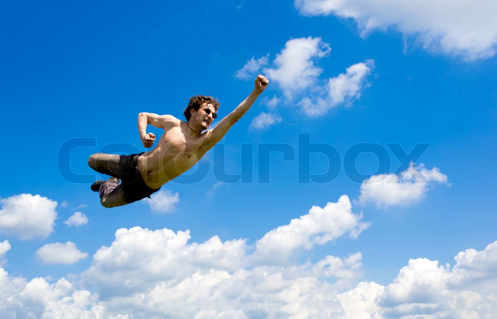 Person Flying In The Sky