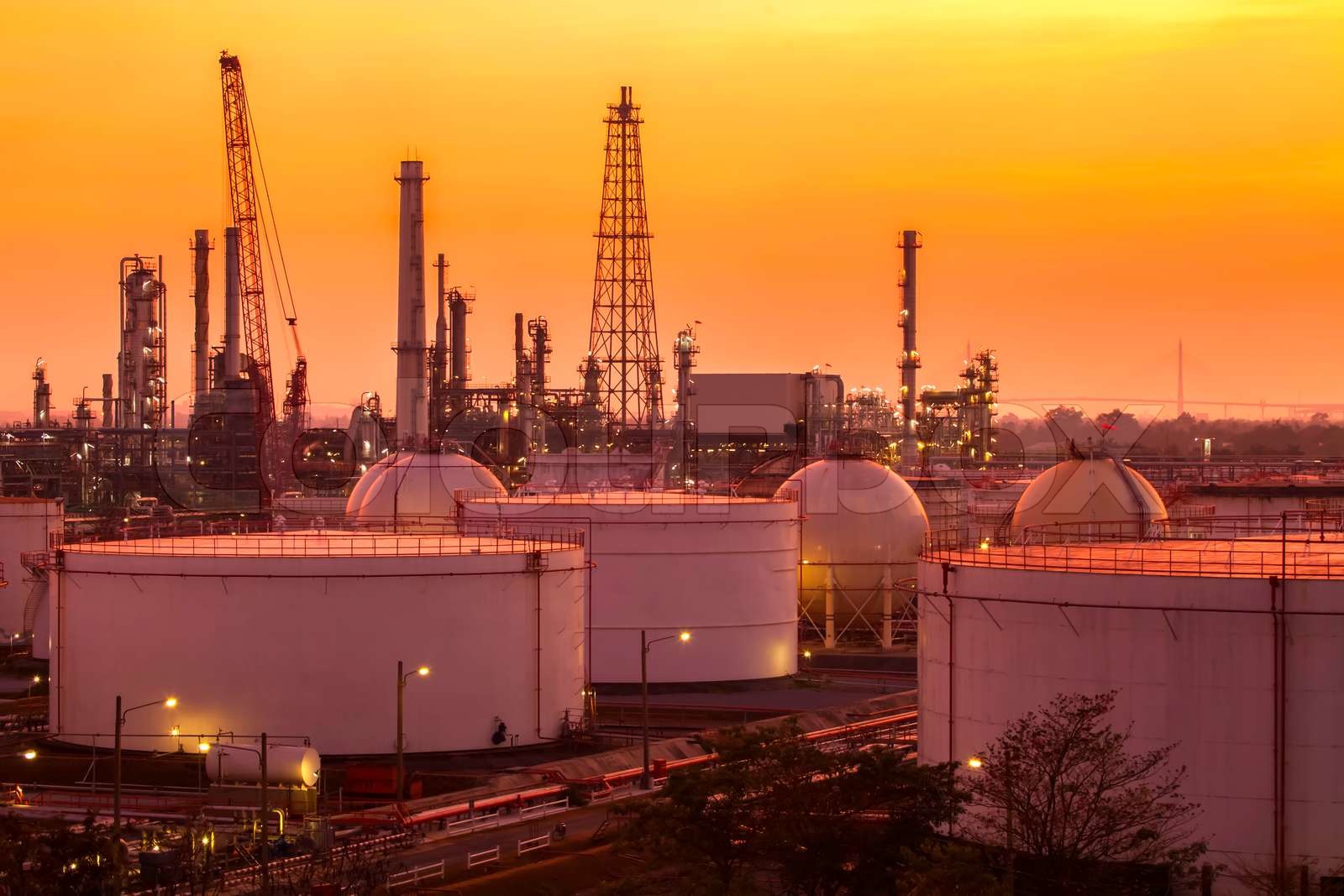 Oil refinery | Stock image | Colourbox