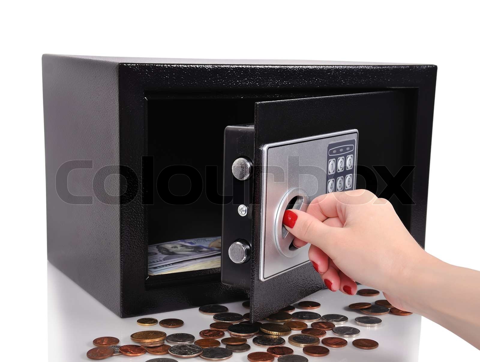 hand opened safe | Stock image | Colourbox