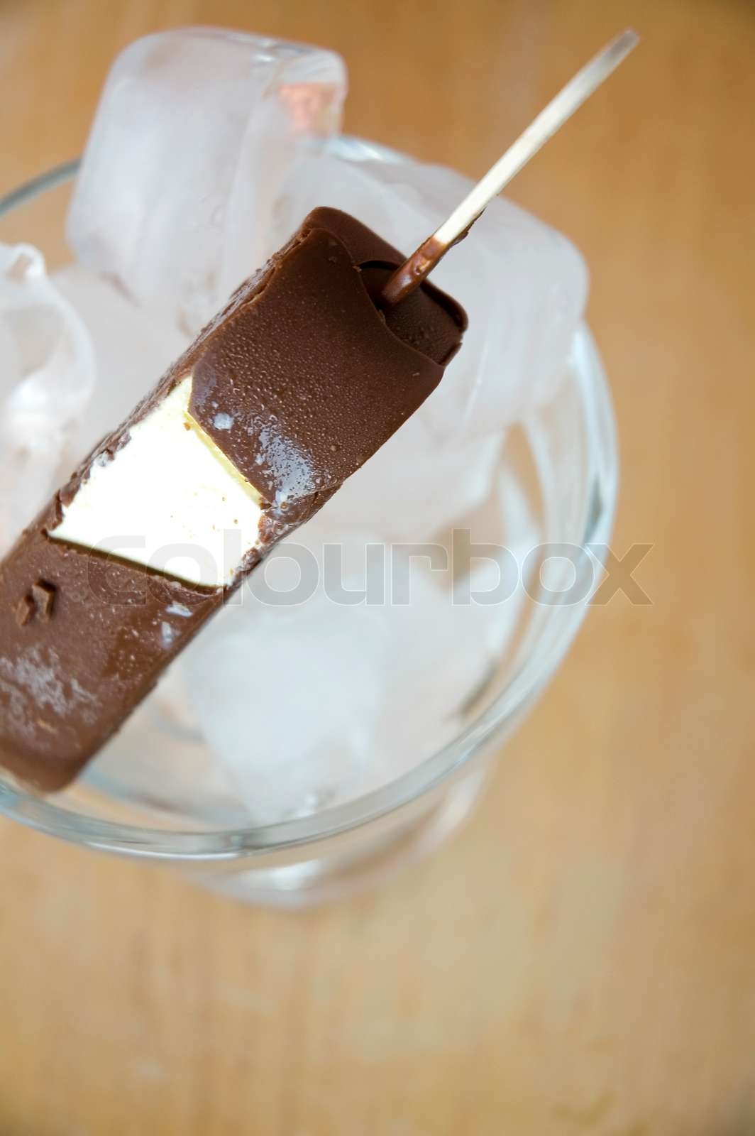 chocolate ice cream bar melting | Stock image | Colourbox