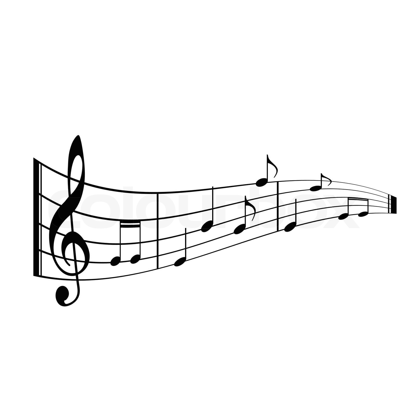 Klassiske sorte noder på hvid baggrund | Stock vektor | Colourbox