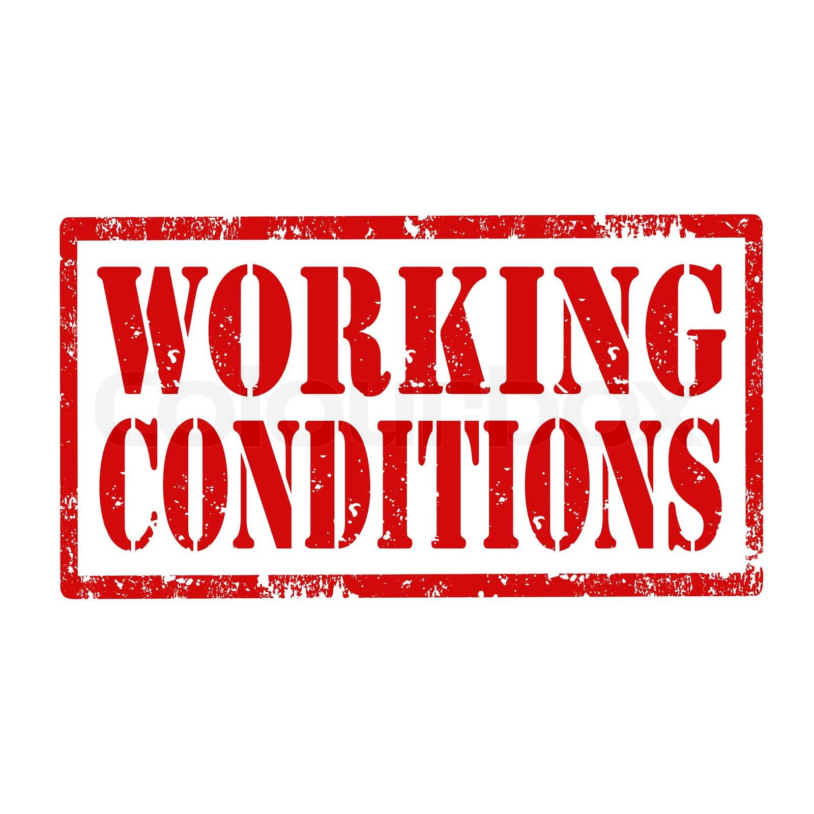 Working Conditions-stamp | Stock vector | Colourbox