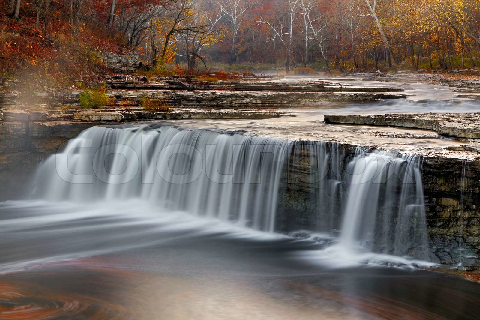Misty Morning Waterfall | Stock image | Colourbox