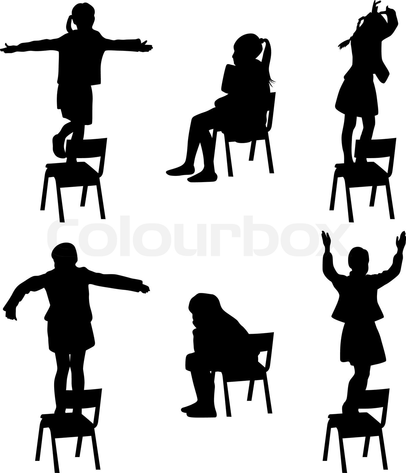 Dance on the chair | Stock vector | Colourbox