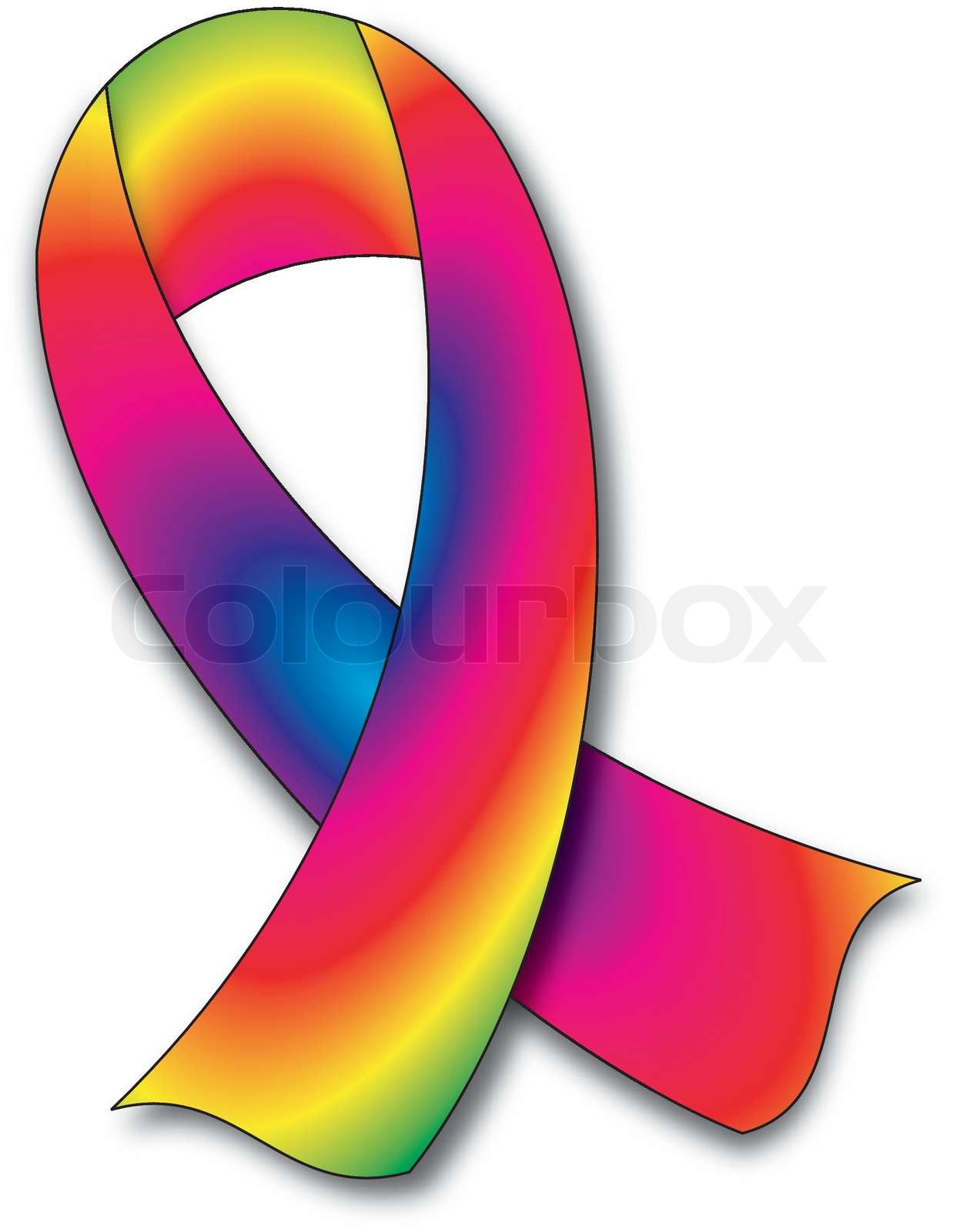 Rainbow ribbon | Stock vector | Colourbox