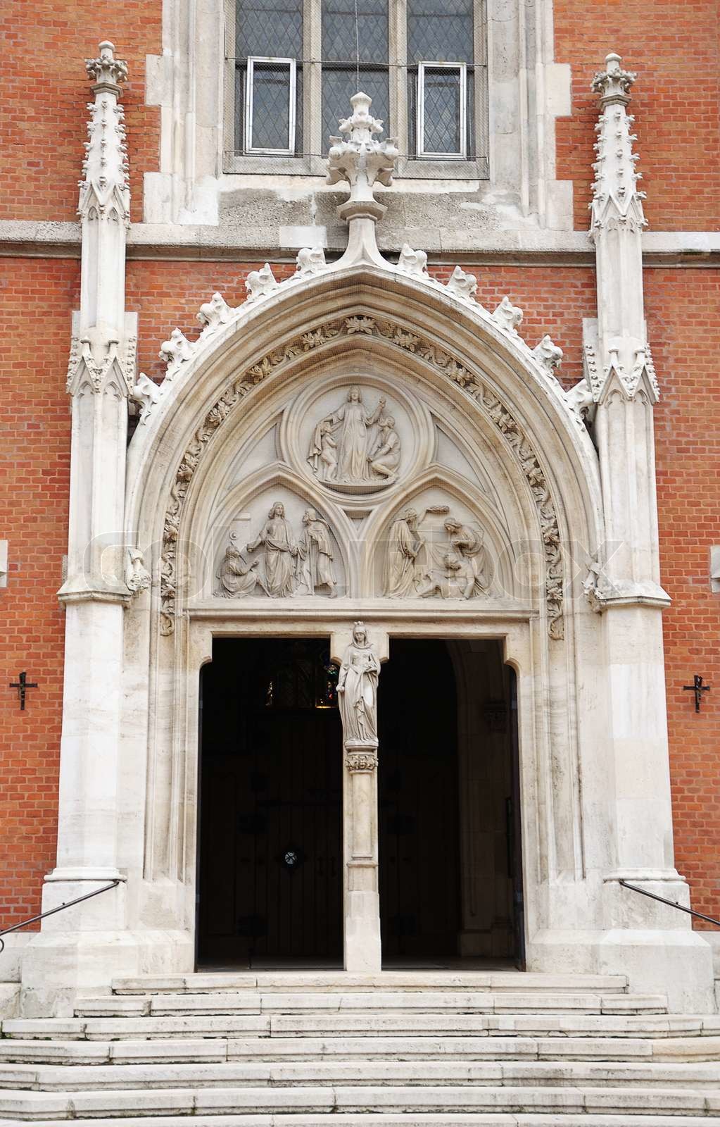 Open door in Catholic church | Stock image | Colourbox