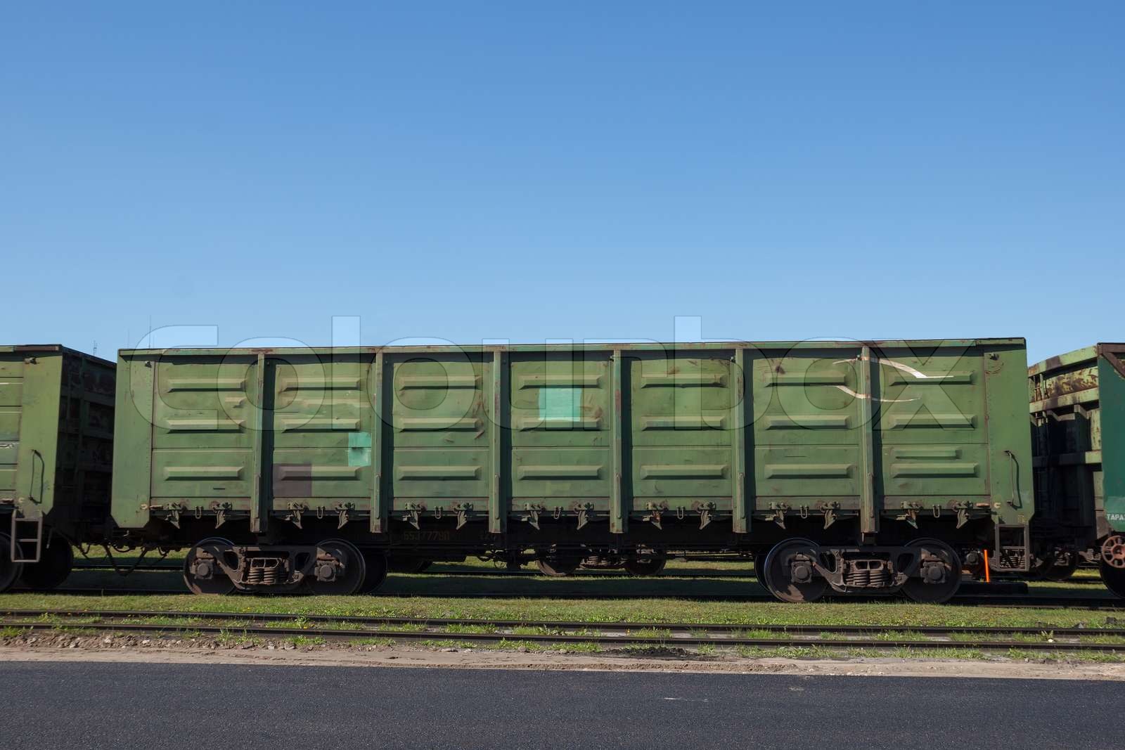 Empty cargo wagon | Stock image | Colourbox