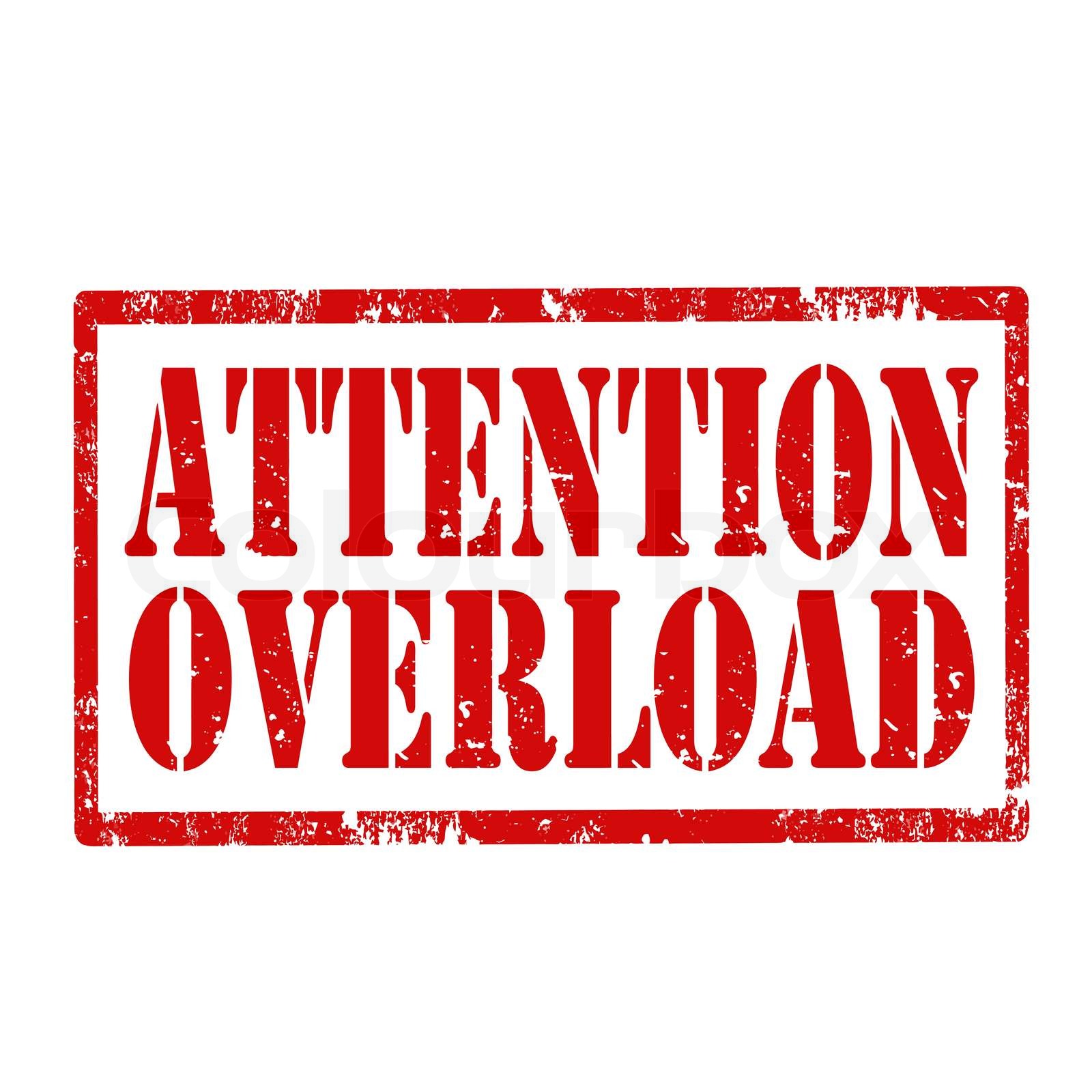 Attention Overload-stamp | Stock vector | Colourbox