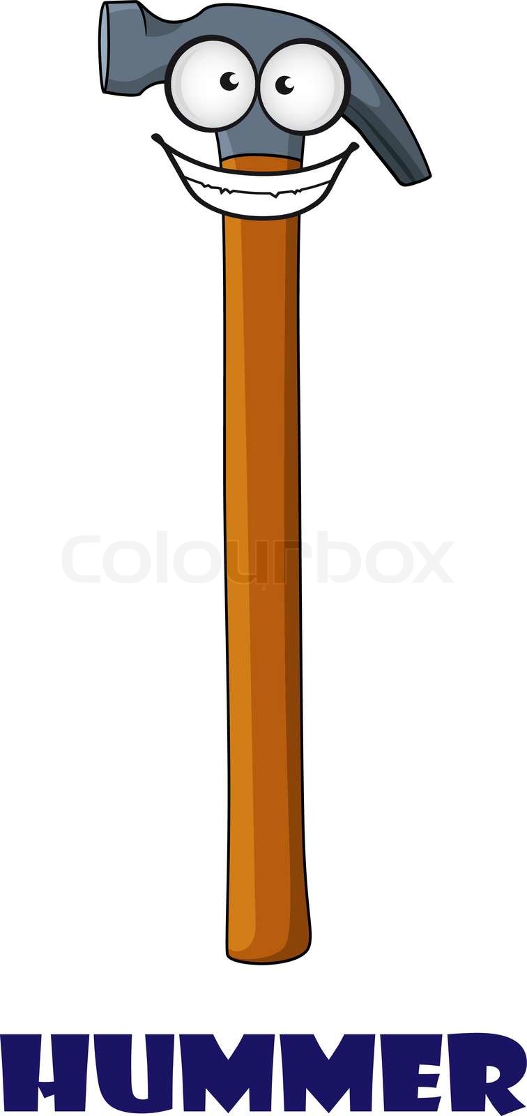 Funny cartoon claw hammer | Stock vector | Colourbox