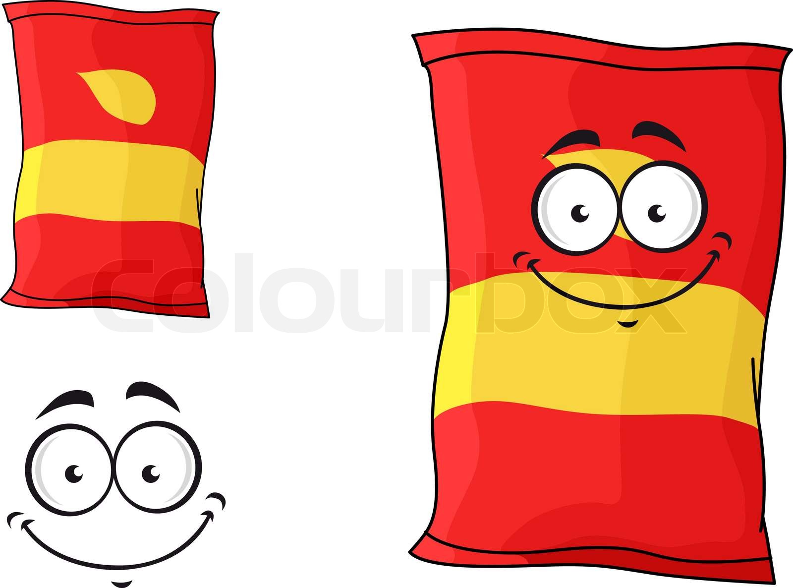 Packet of chips or crisps | Stock vector | Colourbox