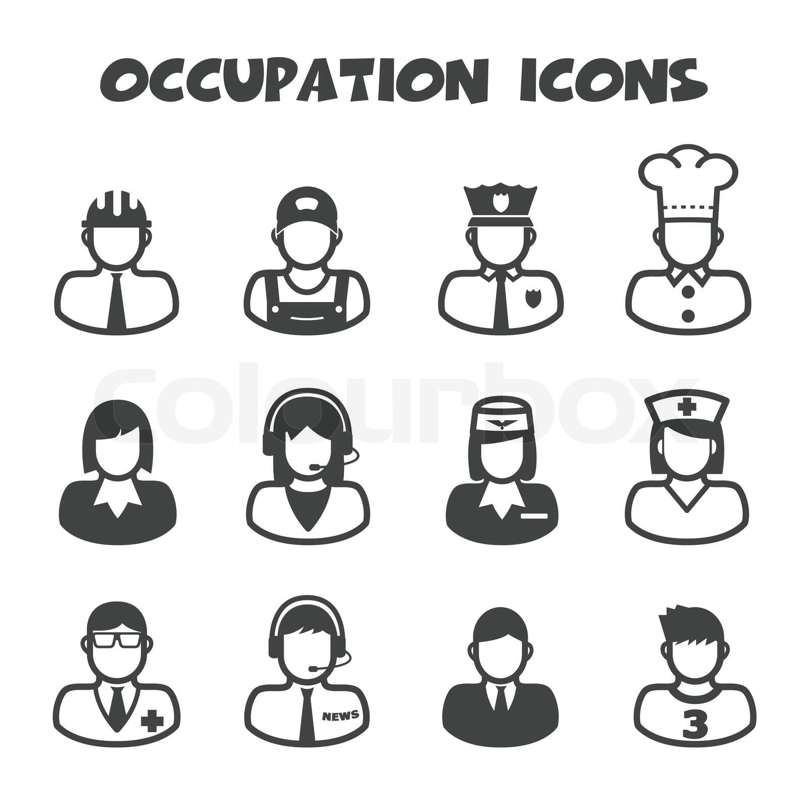 occupation icons | Stock vector | Colourbox