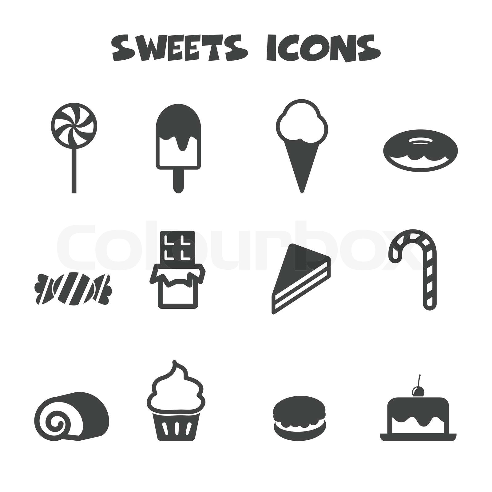sweets icons | Stock vector | Colourbox