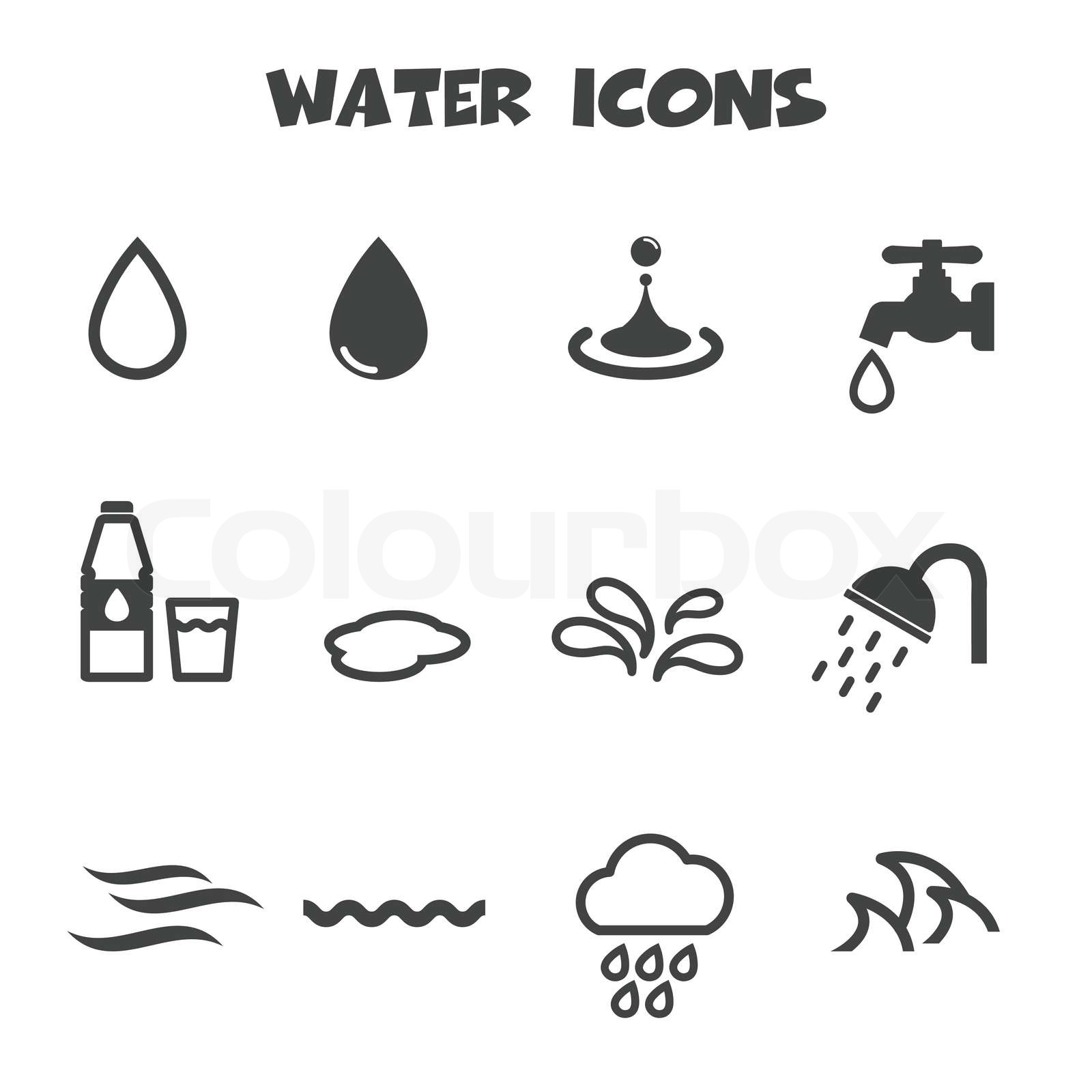 water icons | Stock vector | Colourbox