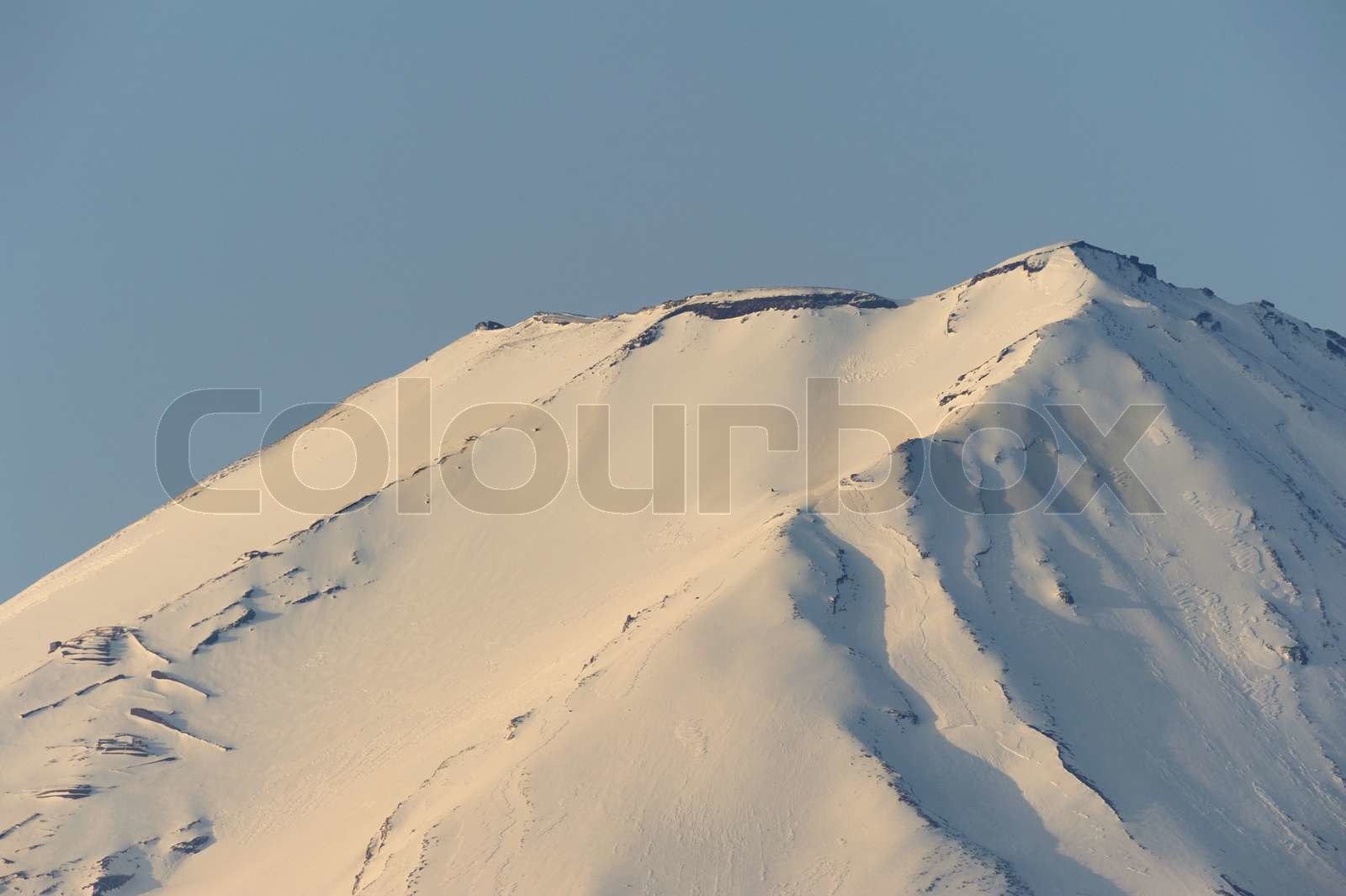 zoom of the top of mount fuji from japan | Stock image | Colourbox