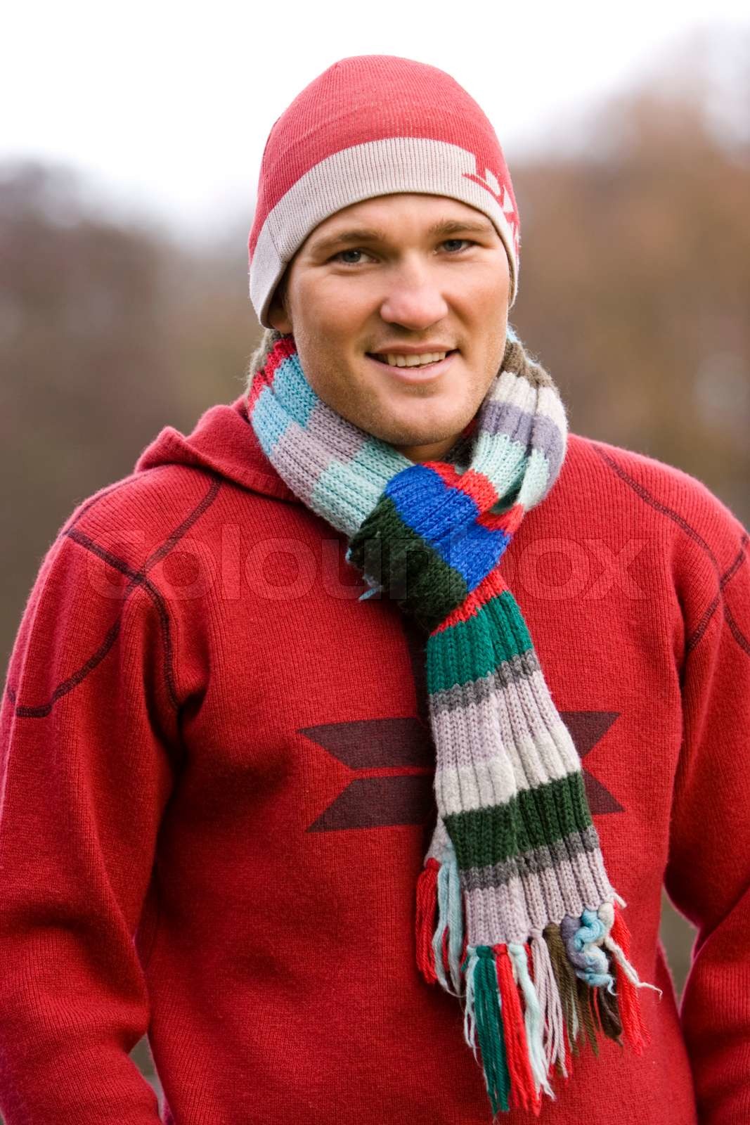 A smiling man wearing winter clothes | Stock image | Colourbox