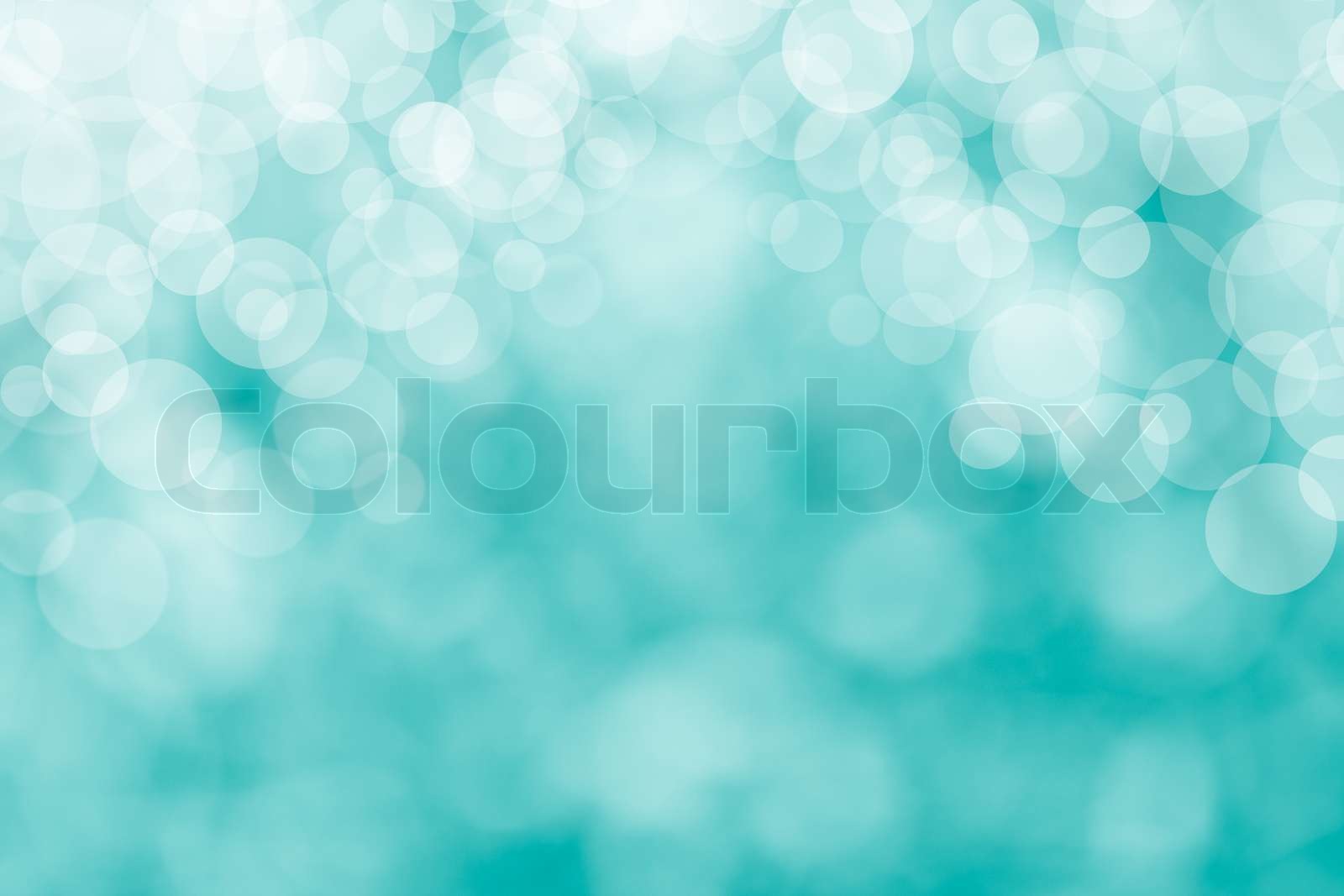 Bild von einem hellen Blau Bokeh-Hintergrund | Stock Bild | Colourbox