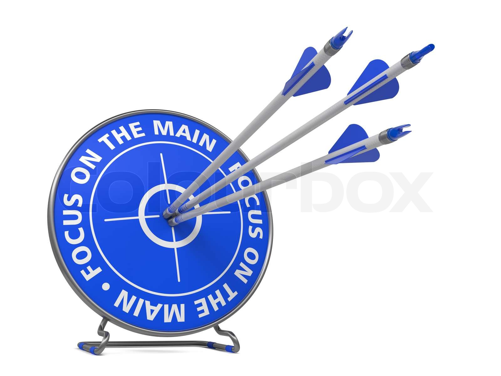 Focus on the Main Concept - Hit Target. | Stock image | Colourbox