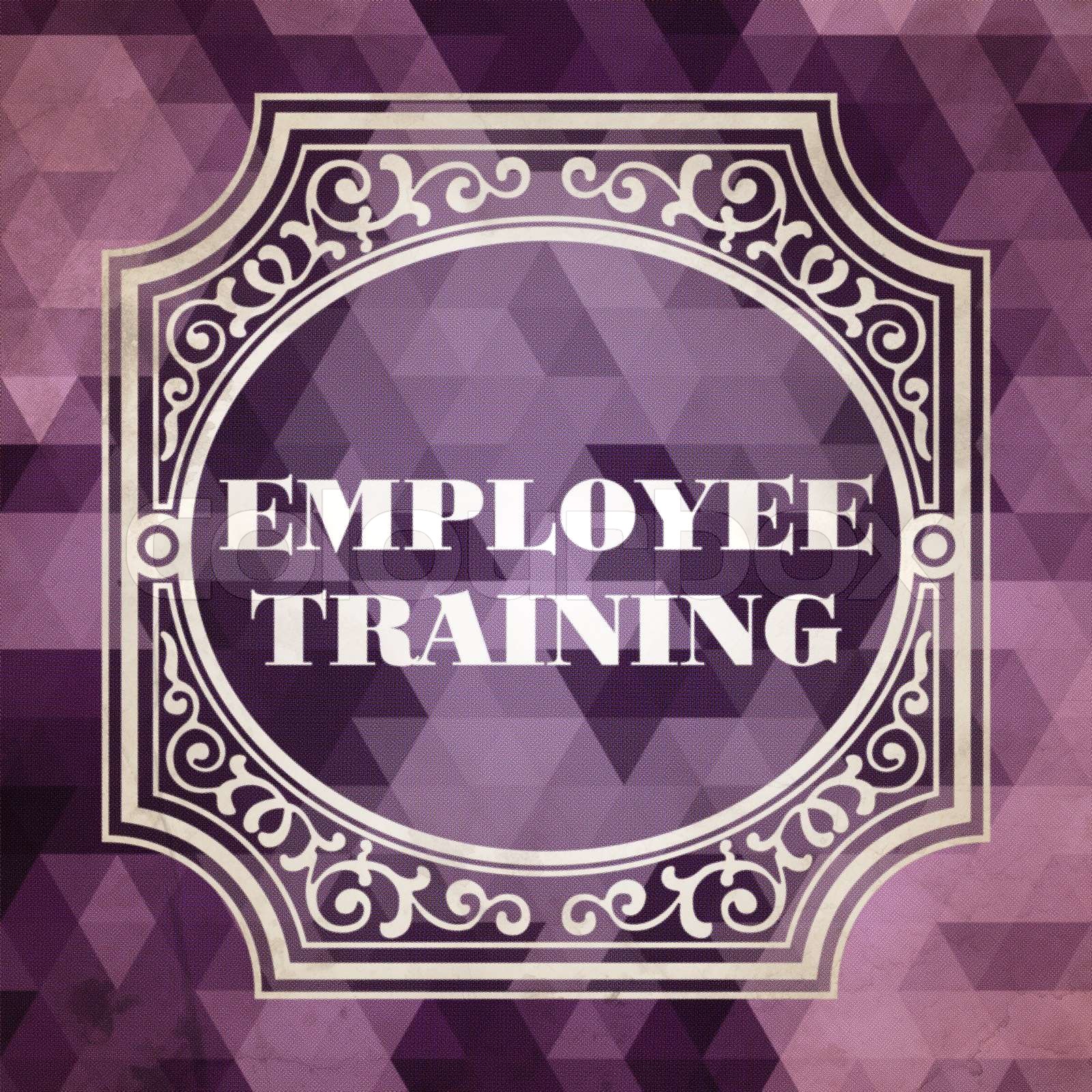 Employee Training Concept. Vintage design. | Stock image | Colourbox