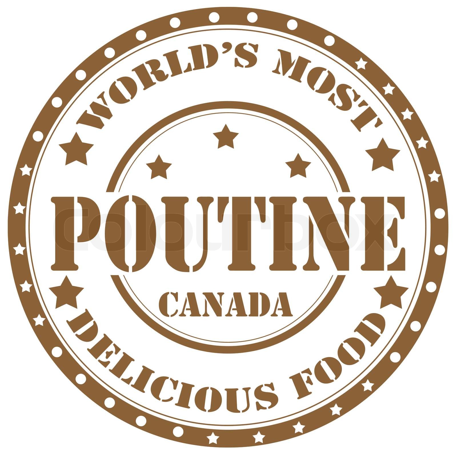 Poutine-stamp | Stock vector | Colourbox
