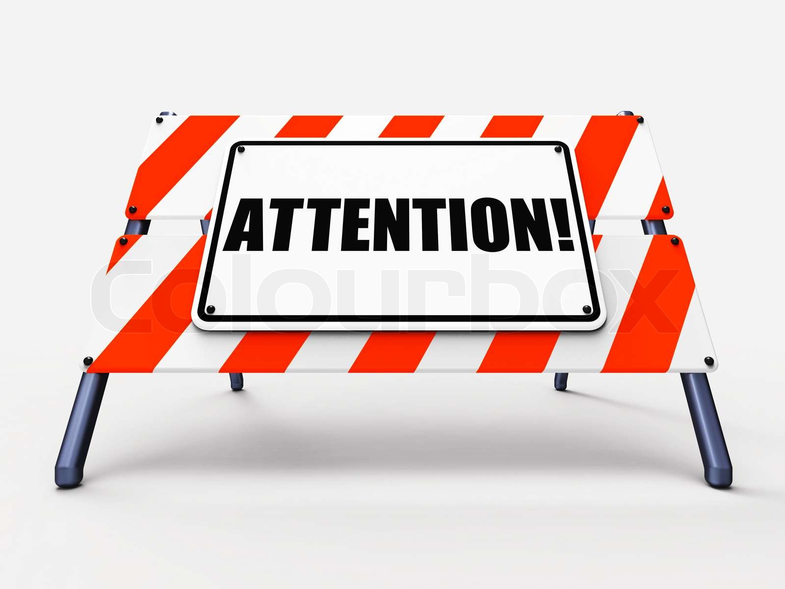 Attention Sign Shows Warning or Be Alert Notice | Stock image | Colourbox