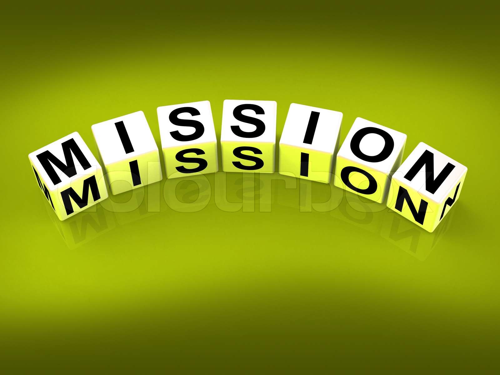 Mission Blocks Show Mission Strategies and Goals | Stock image | Colourbox