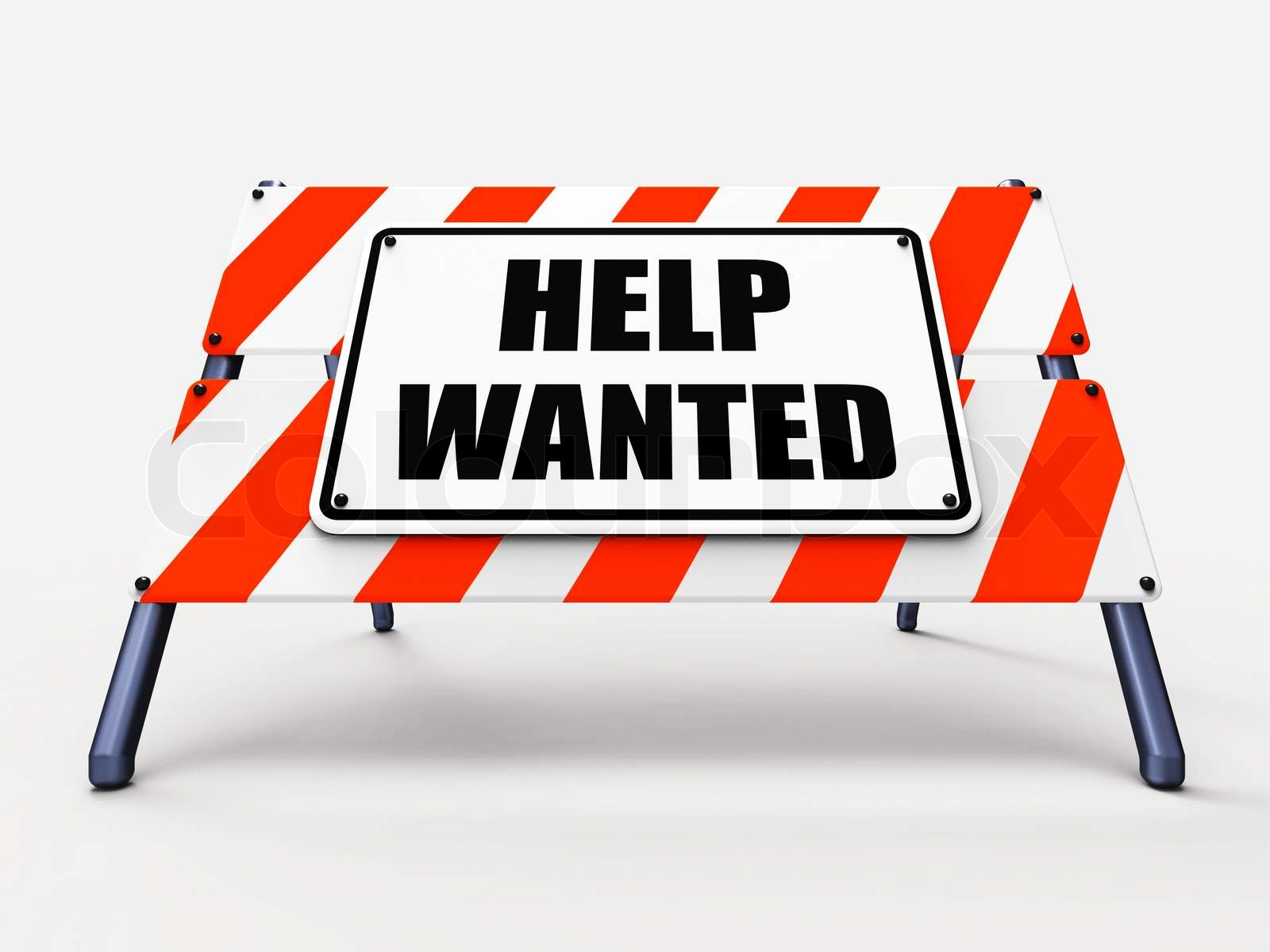 Help wanted Sign Represents Employment and Wanting Assistance | Stock ...