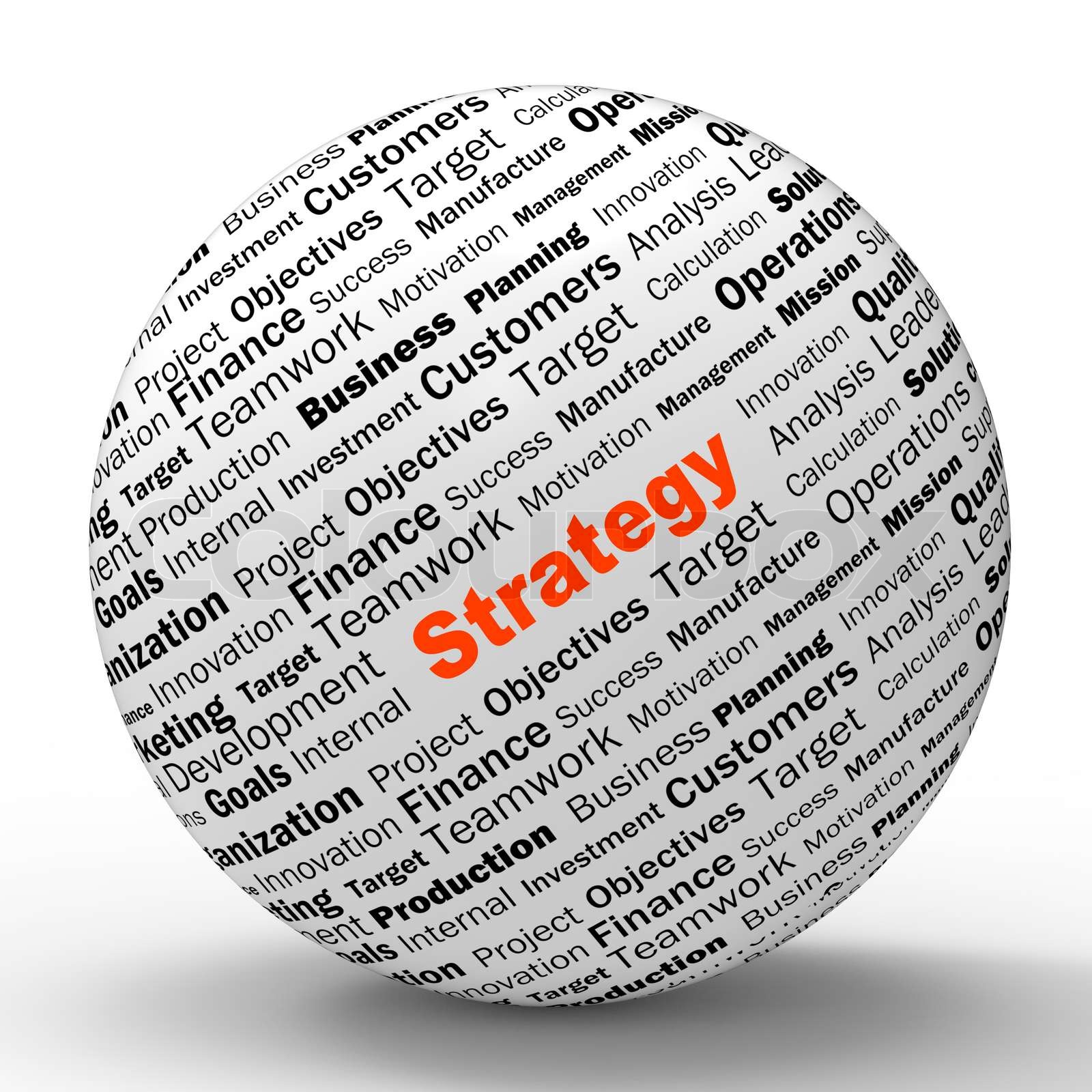 Strategy Sphere Definition Shows Successful Planning Or Manageme ...