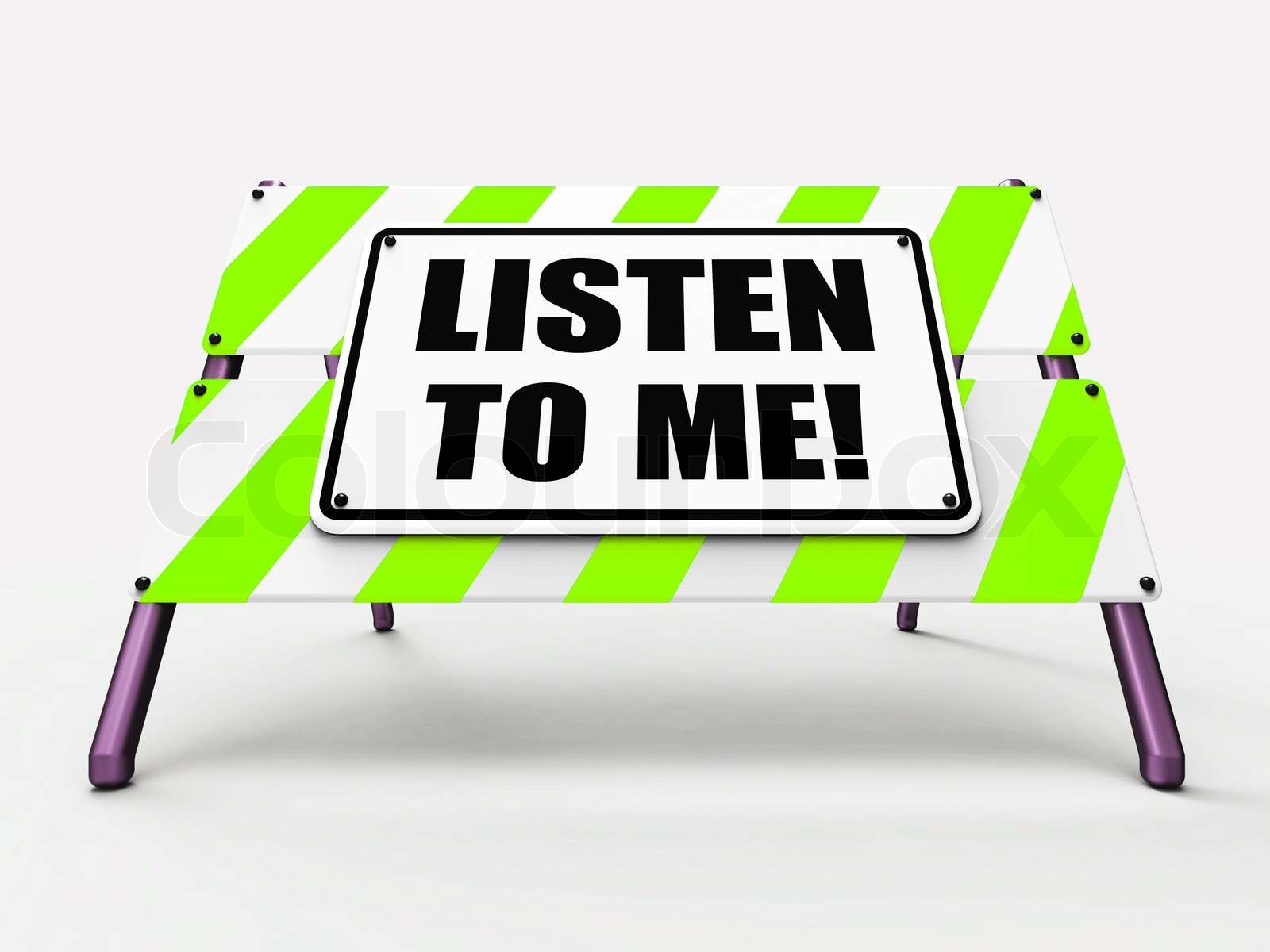 Listen to ME Sign Means Hearing Listening and Heeding | Stock image ...