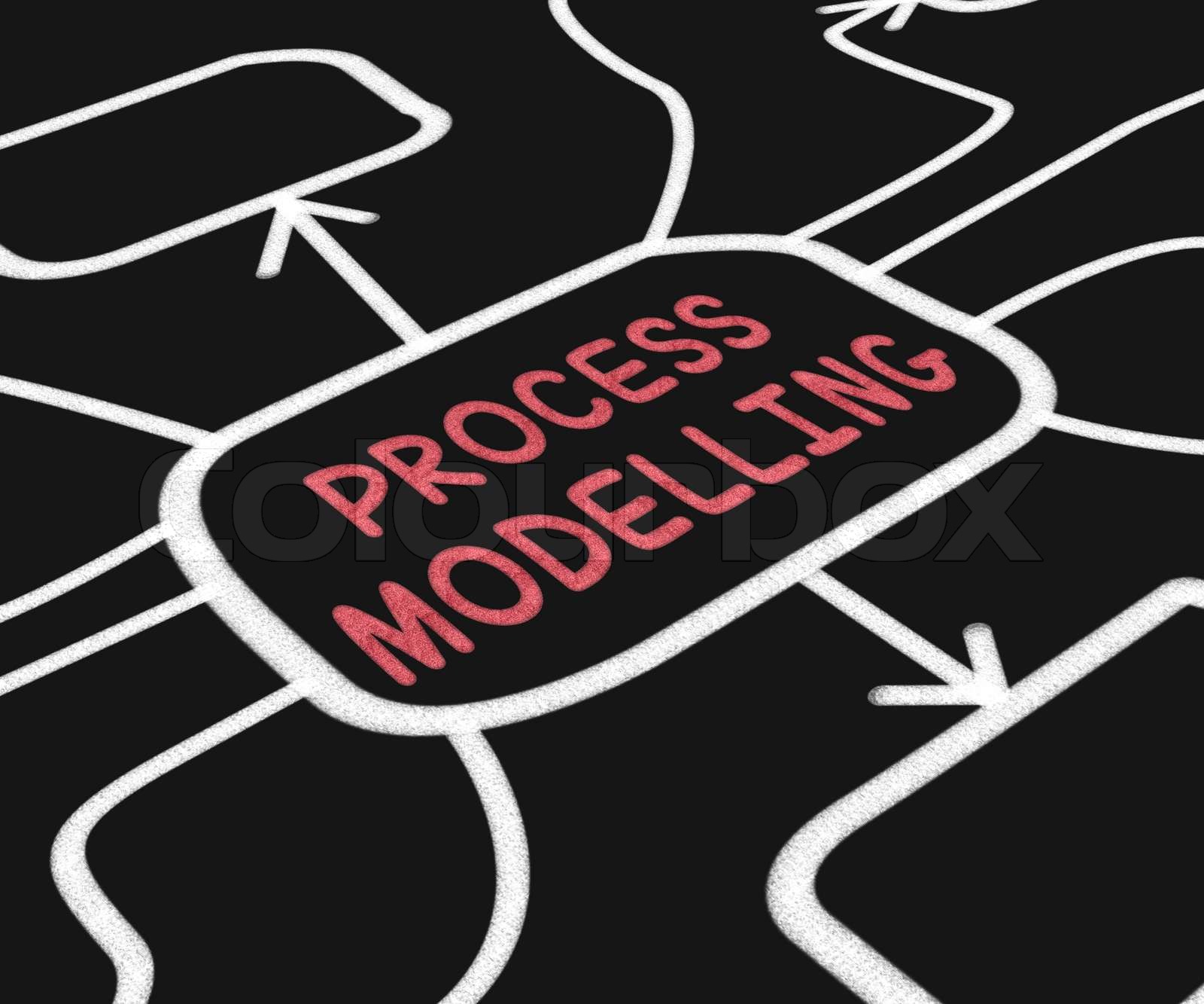Process Modelling Diagram Shows Illustration Of Business Process ...