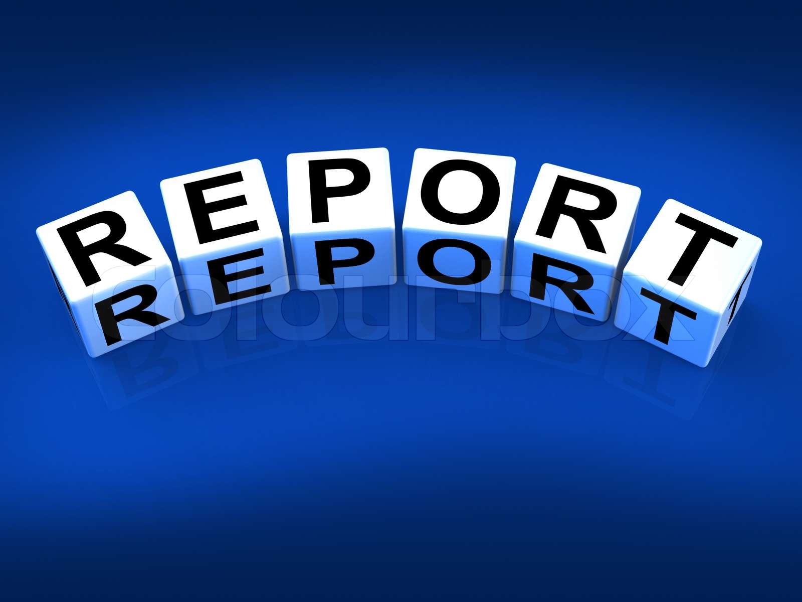 Report Blocks Represent Reported Information or Articles | Stock image ...