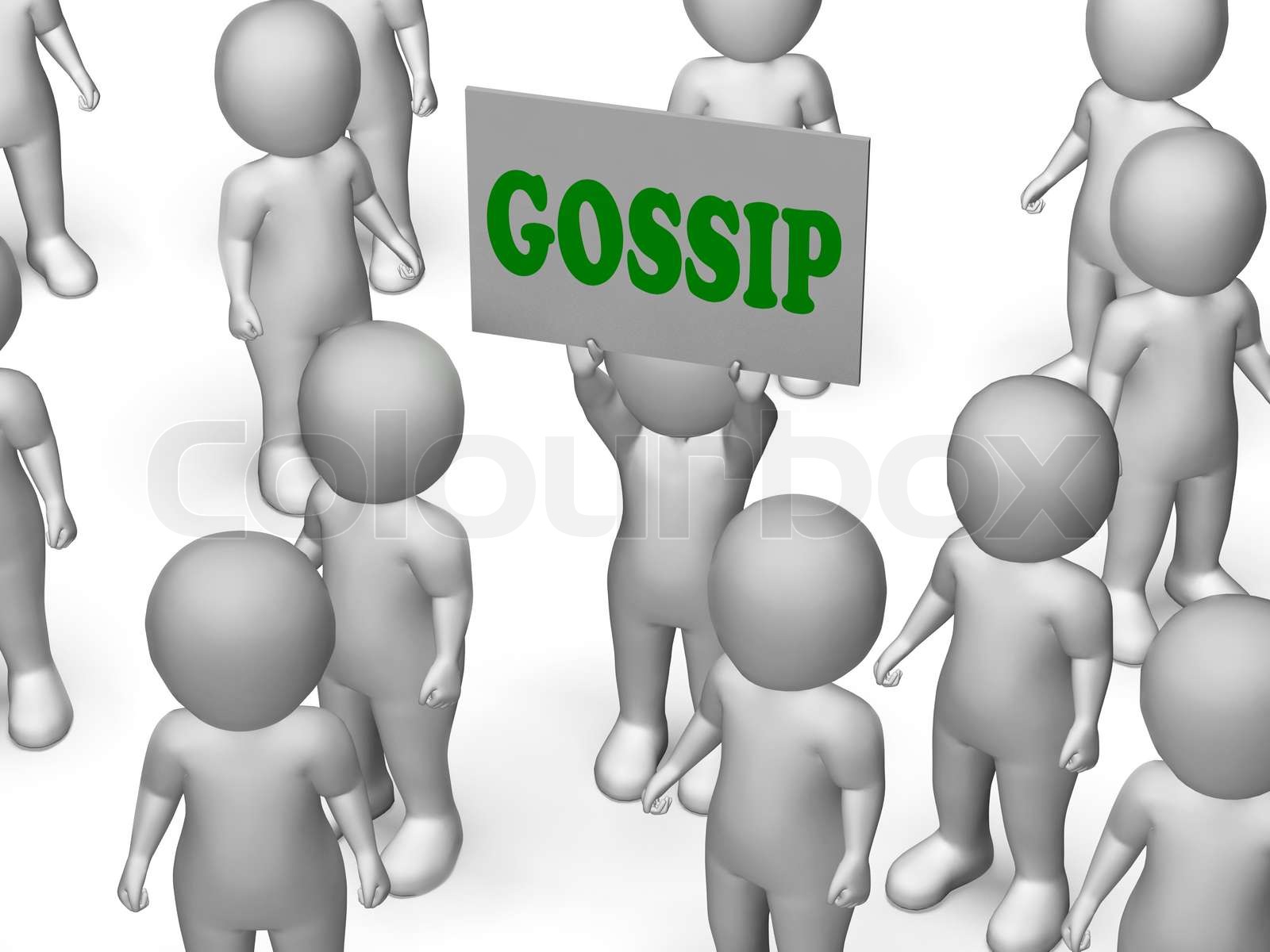 Gossip Board Character Shows Secrets And Rumours | Stock image | Colourbox