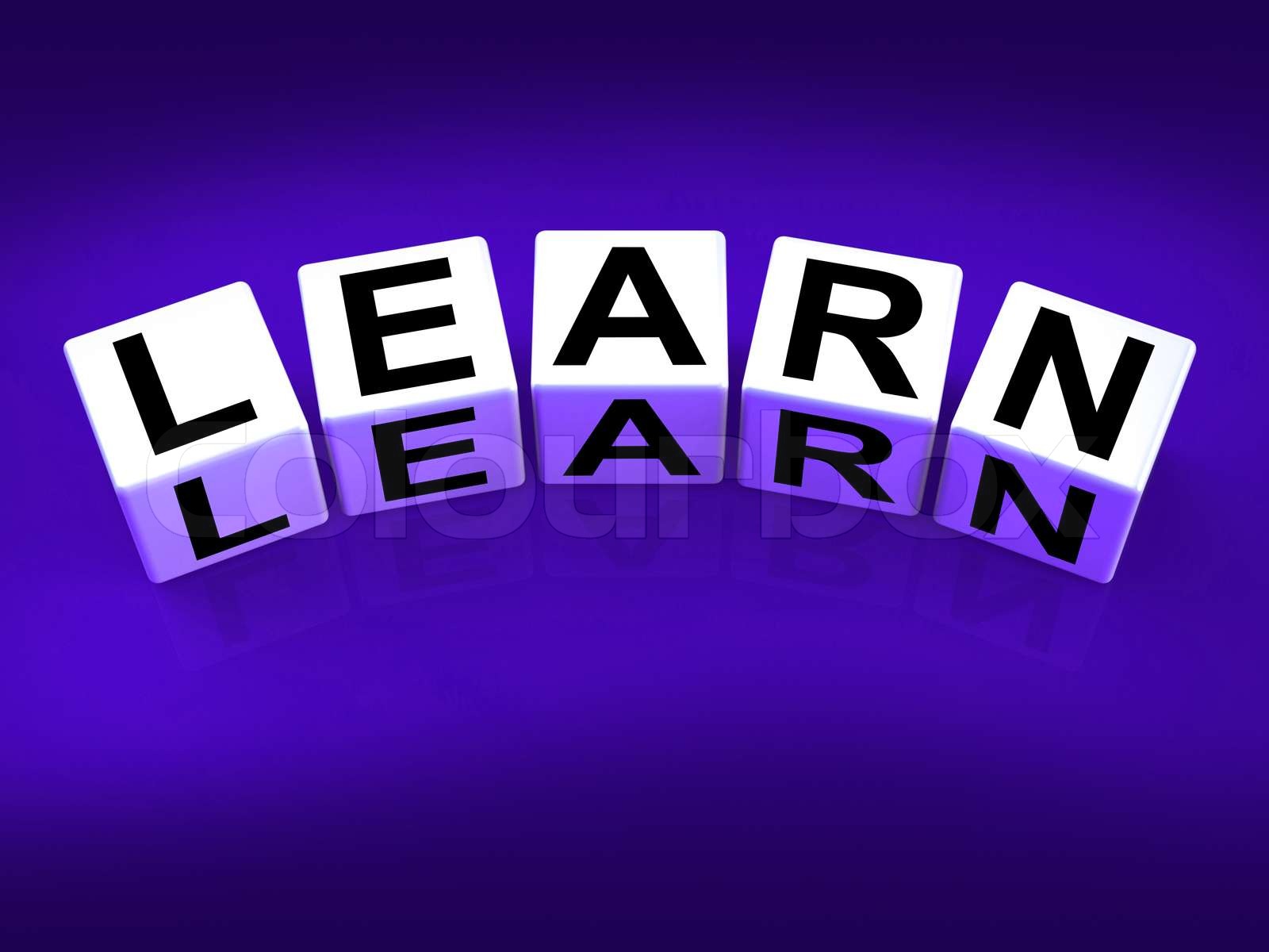 Learn Blocks Show Education Studying and Learning | Stock image | Colourbox