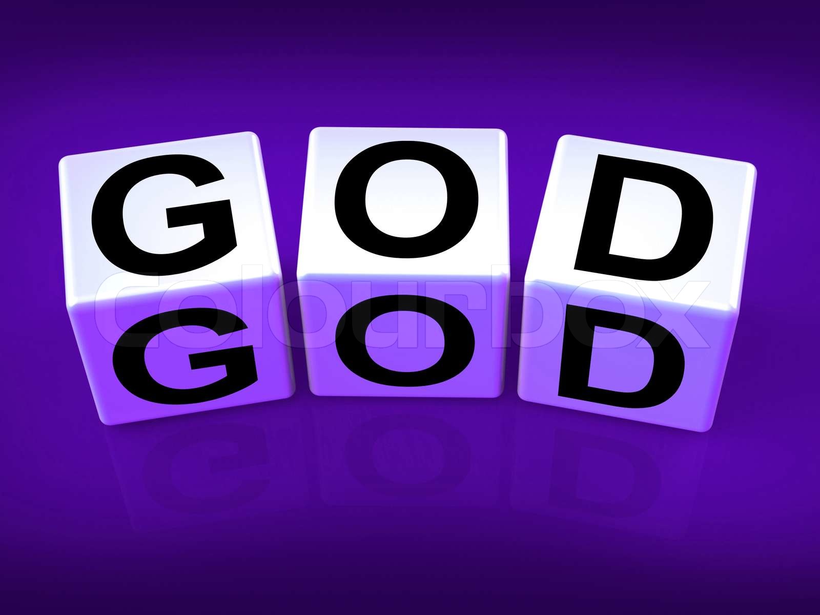 God Blocks Represent Deities Gods or Holiness | Stock image | Colourbox