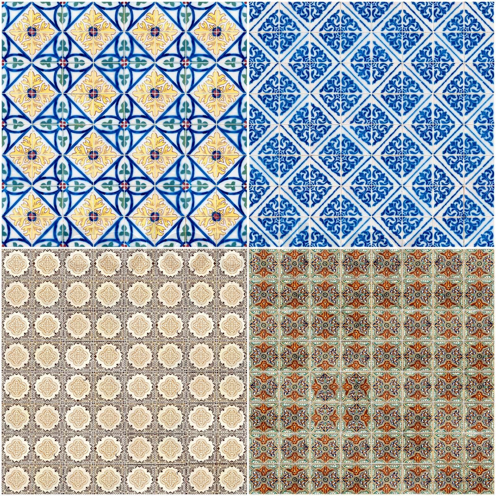 Set of four ceramic tiles patterns | Stock image | Colourbox