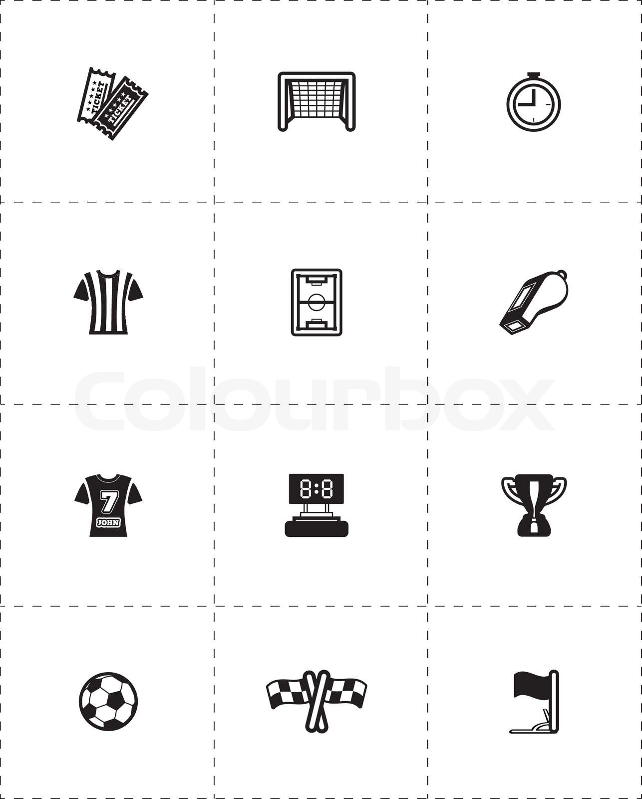 Soccer icon set | Stock vector | Colourbox