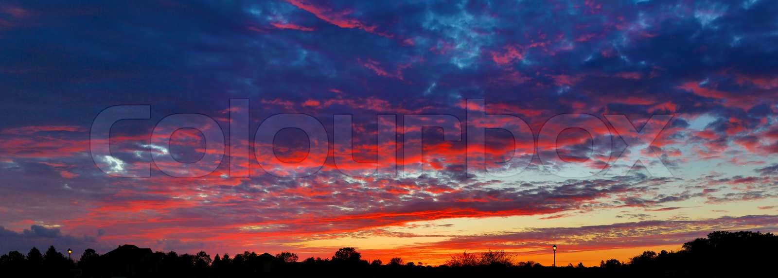Spectacular Suburban Sunset Sky | Stock image | Colourbox