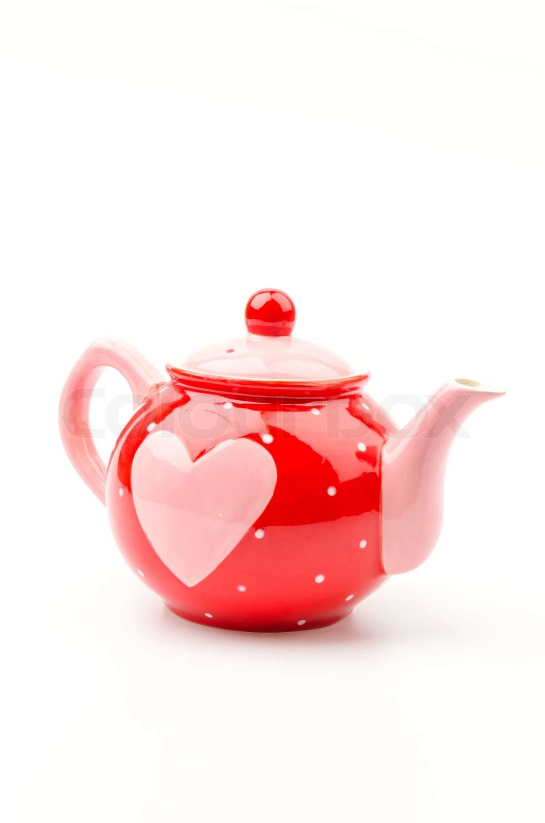 isolated heart kettle | Stock image | Colourbox