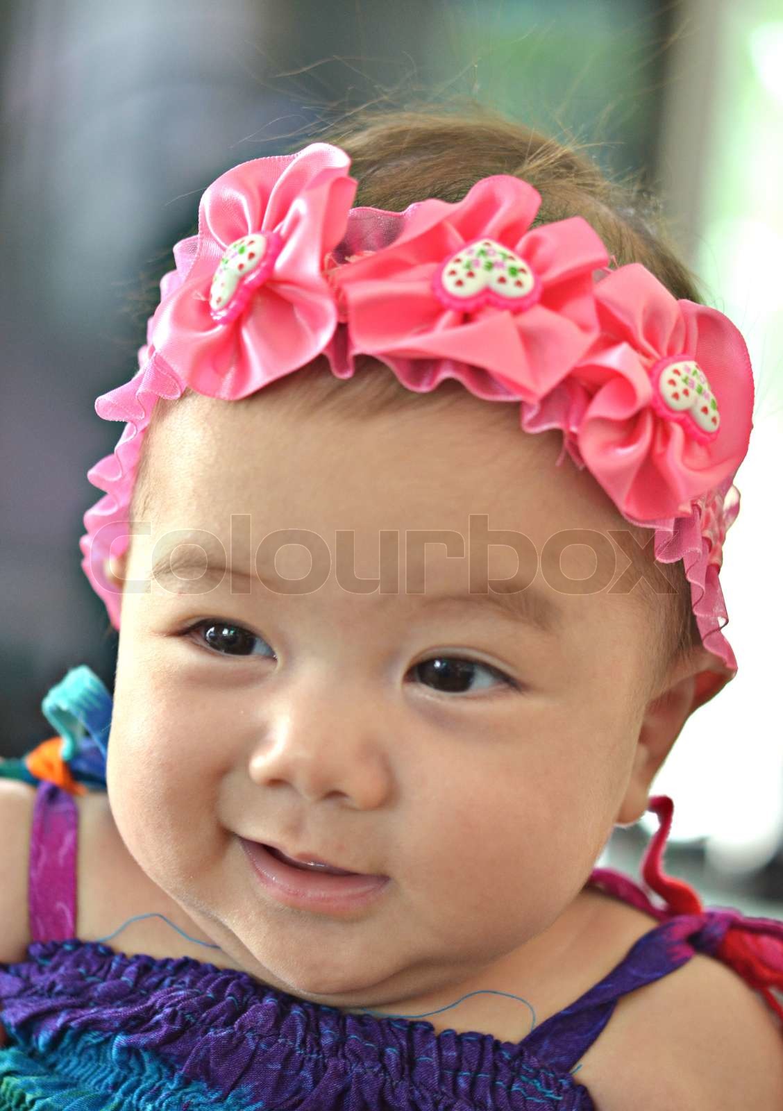 Beautiful smiling cute baby | Stock image | Colourbox