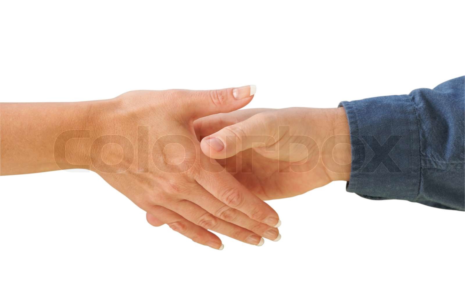 Man and Woman Shaking Hands Isolated | Stock image | Colourbox