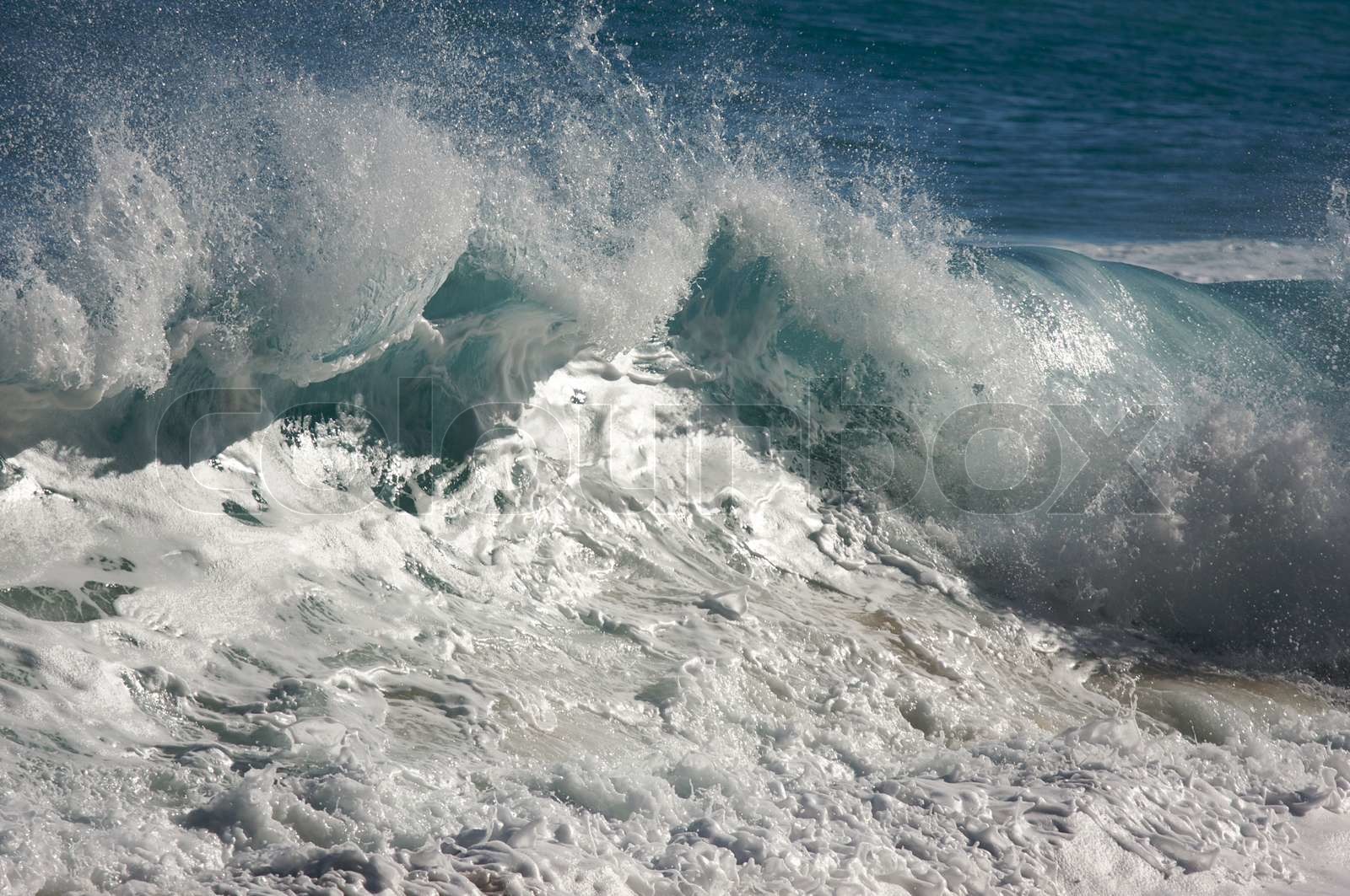 Dramatic Shorebreak Wave | Stock image | Colourbox